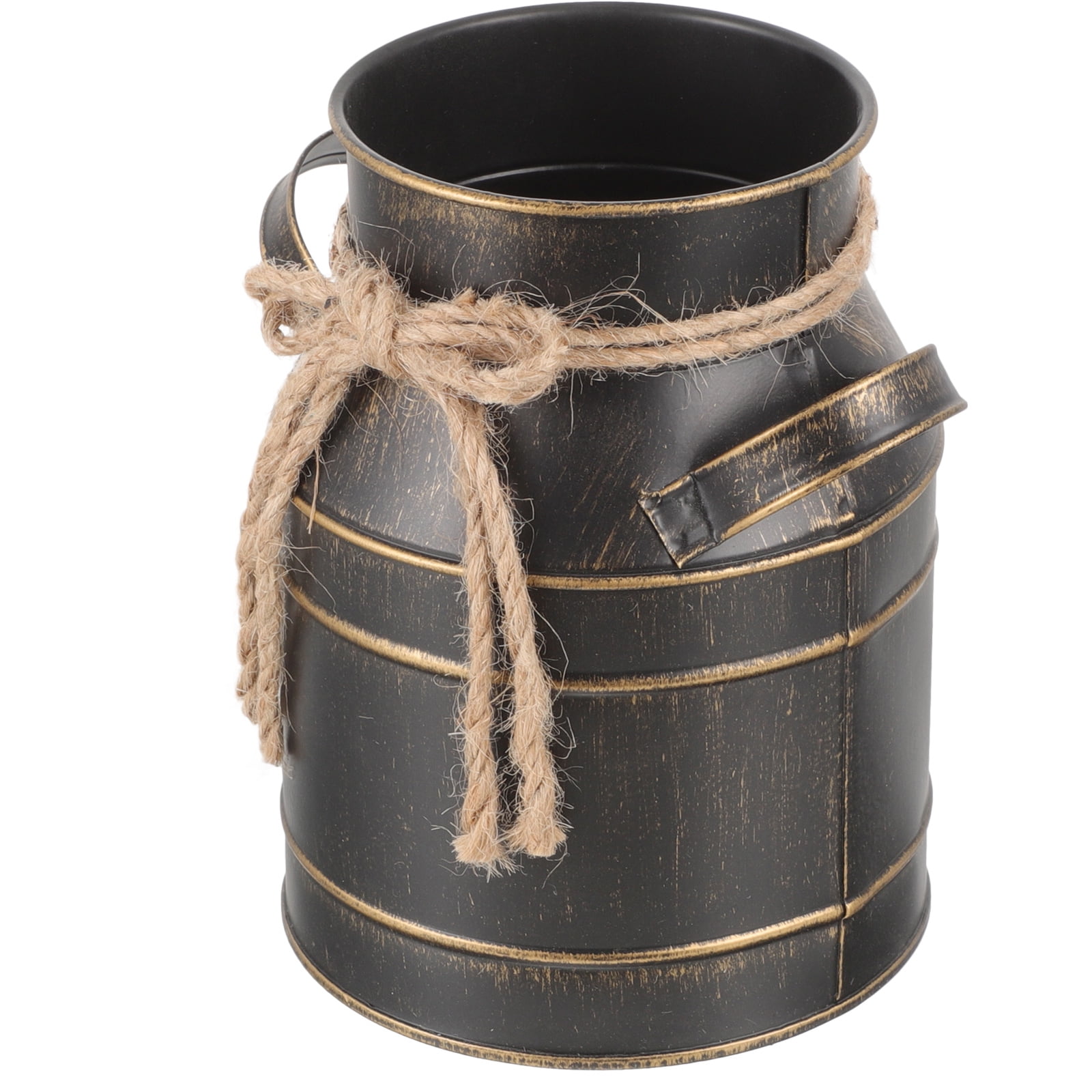 Tin Bucket Home Terracotta Pots Country Decor Flower for Plants Black ...