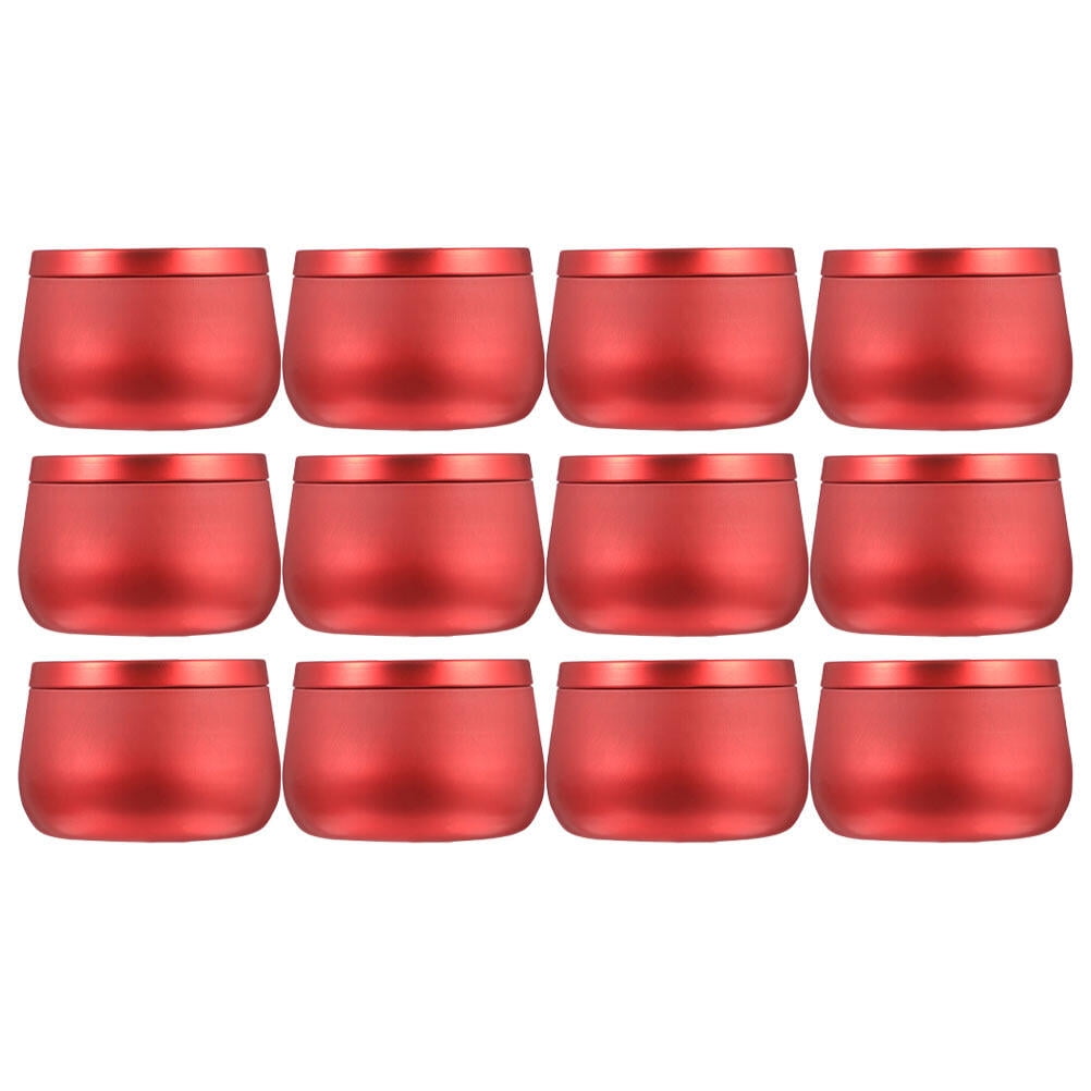 Tin Candle Tins Tea Metal Cans Storage Jar Tinplate Container Round Lid ...