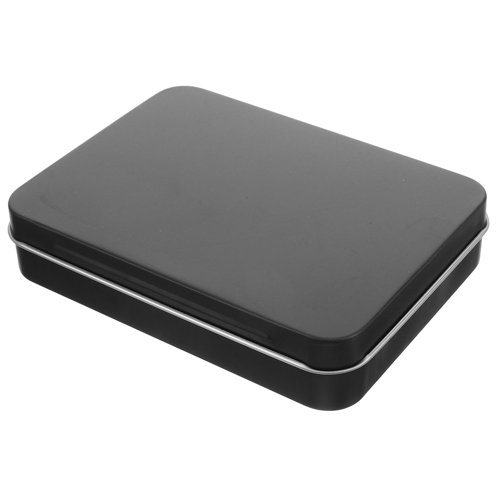 CIMAXIC Simple Style Black Rectangular Tinplate Box for Daily Storage ...