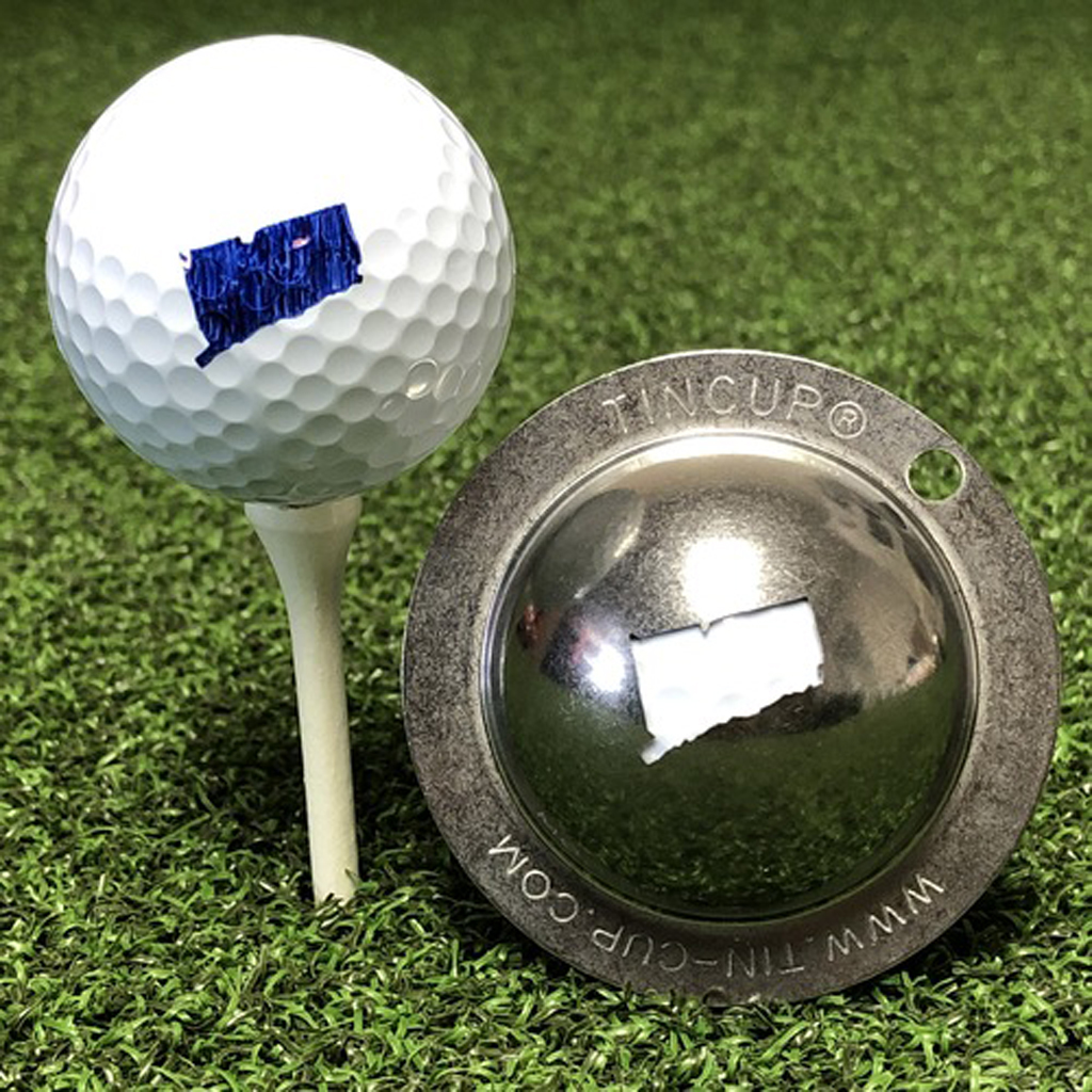 Tin Cup Golf Ball Custom Marker Alignment Tool (Connecticut) - Walmart.com