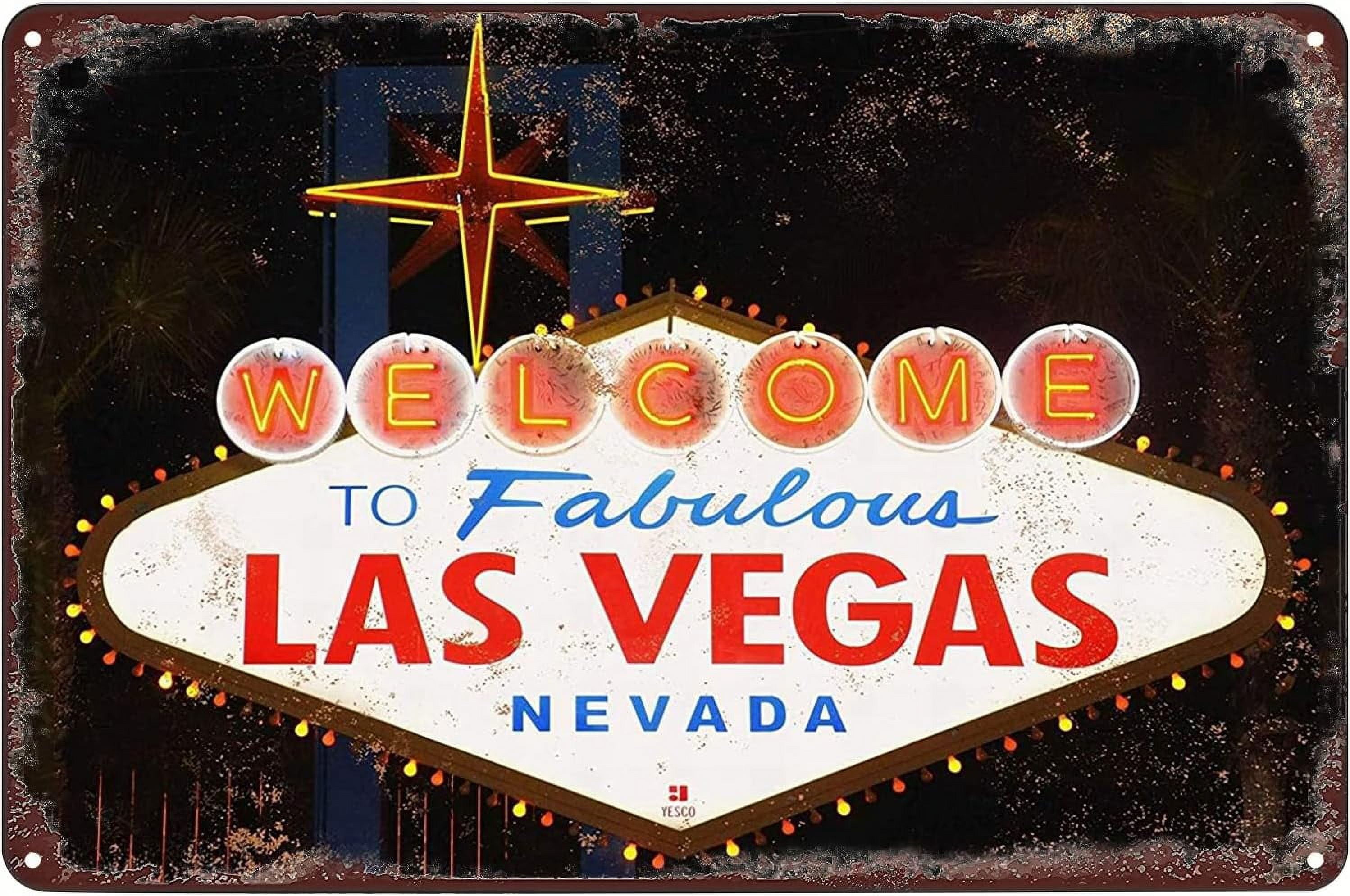 Tin Decor Sign Funny Welcome to Fabulous Las Vegas Poster Metal Tin ...