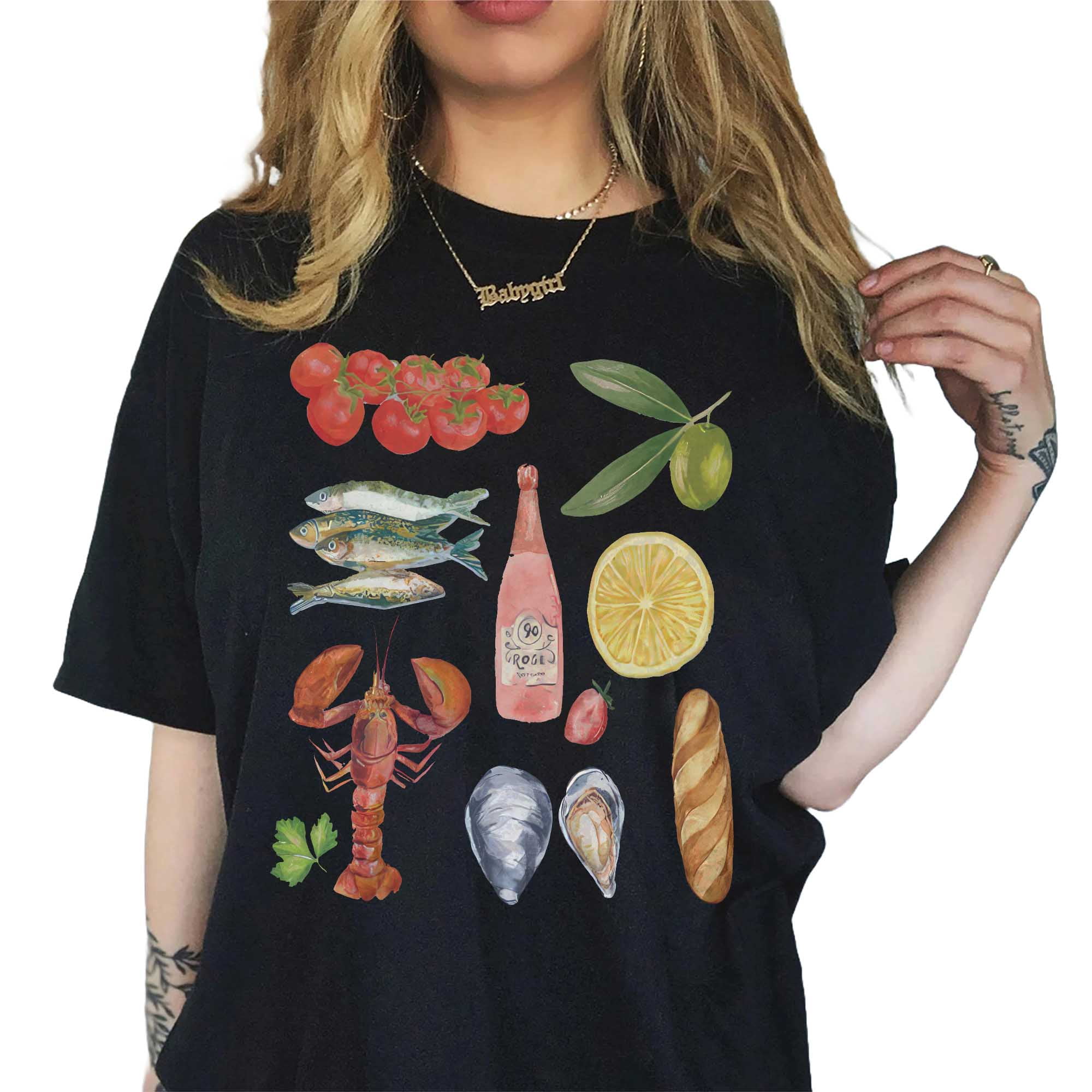 Tin Fish Baby Tee Shirt Coquette Baby Tee Scrapboo_603_5Tshirt-Black ...