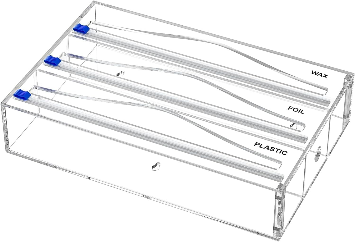 Tin Foil Organizer for Drawer with 12 Labels, Plastic Wrap Dispenser ...