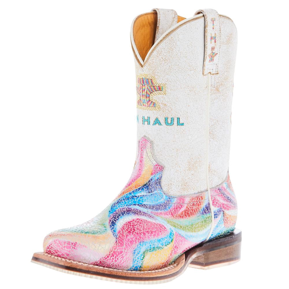 Tin Haul Boys Kids Tin Haul Color Burst with Cowole Cowgirl Boot 11 ...