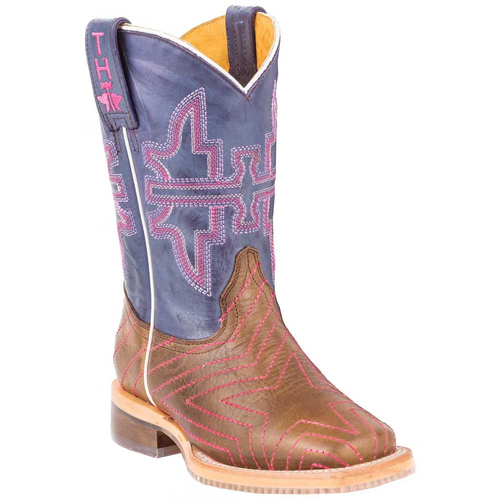 Tin Haul Girls Starlight Square Toe Cowboy Mid Calf Boots - Walmart.com