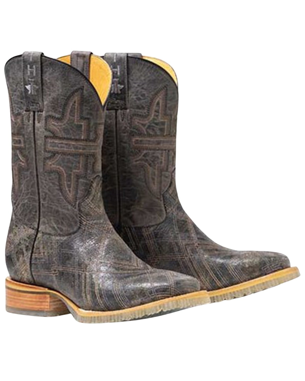 Tin Haul Men's Laditudes Team Rodeo Sole Western Boot Broad Square Toe ...