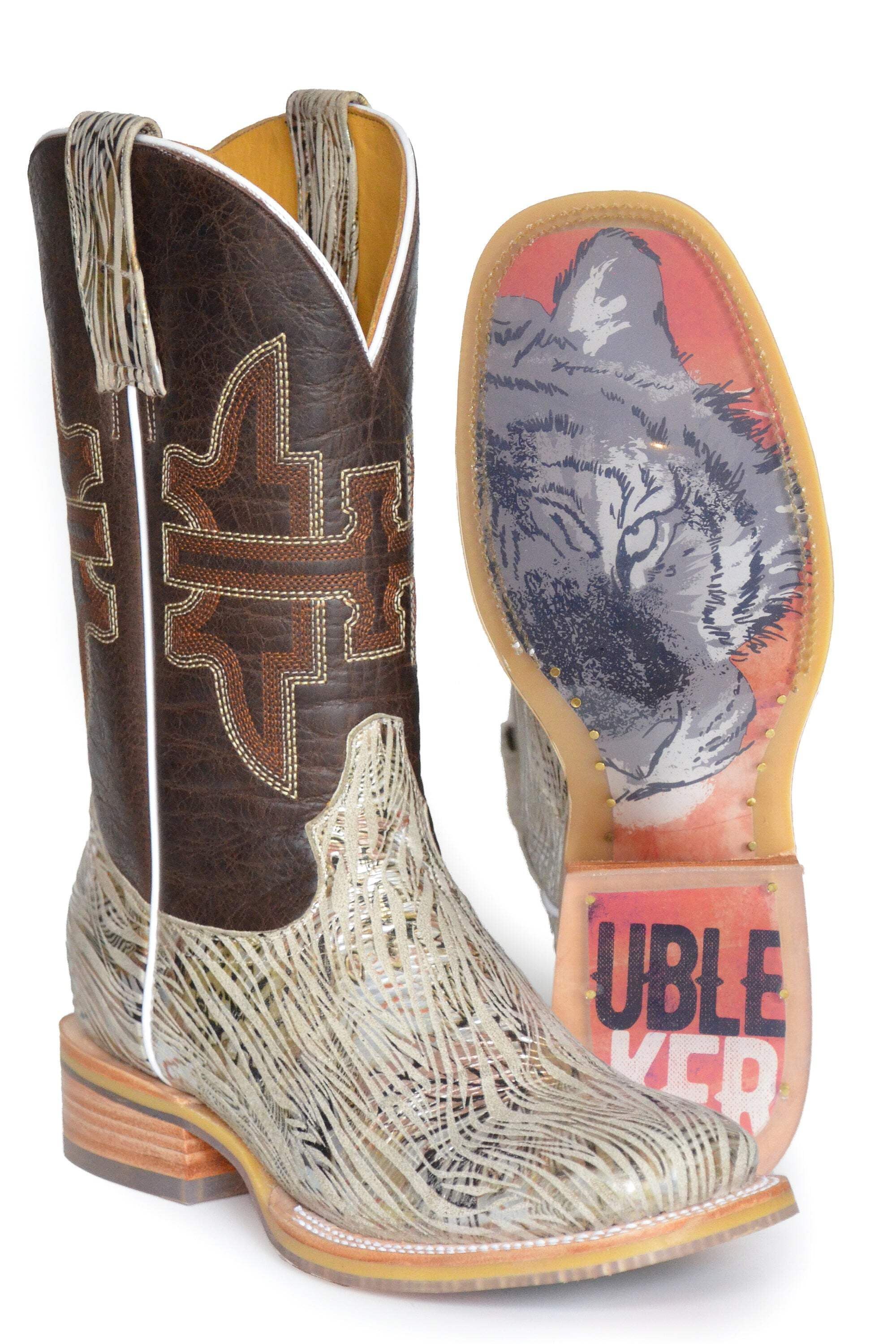 Tin Haul Women's Golden Tiger Western Boot Broad Square Toe - 14-021 ...