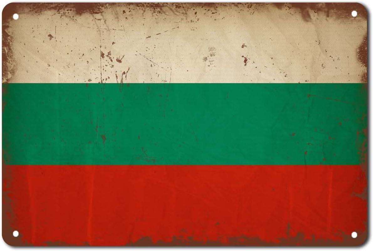 Tin Metal Country Signs The European Country Flags of Bulgaria Original ...