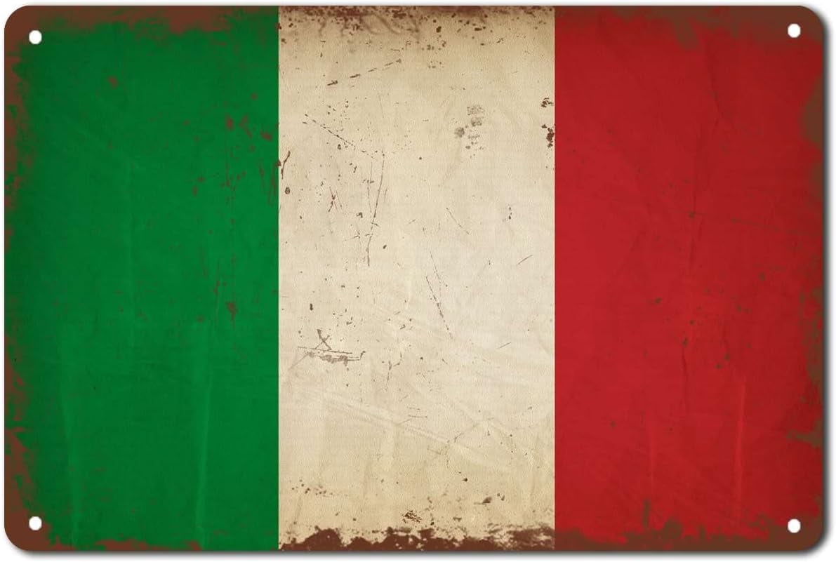 Tin Metal Country Signs The European Country Flags of Italy Fashion ...