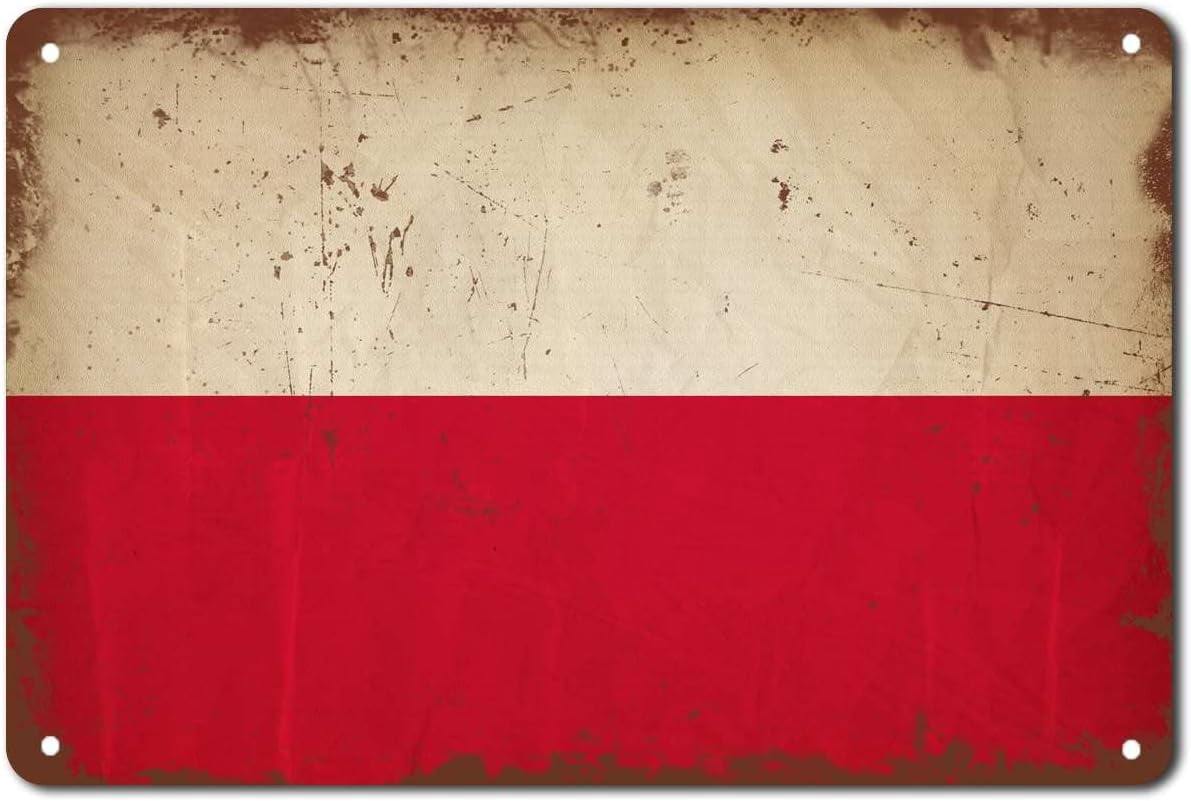 Tin Metal Country Signs The European Country Flags of Poland Classic ...