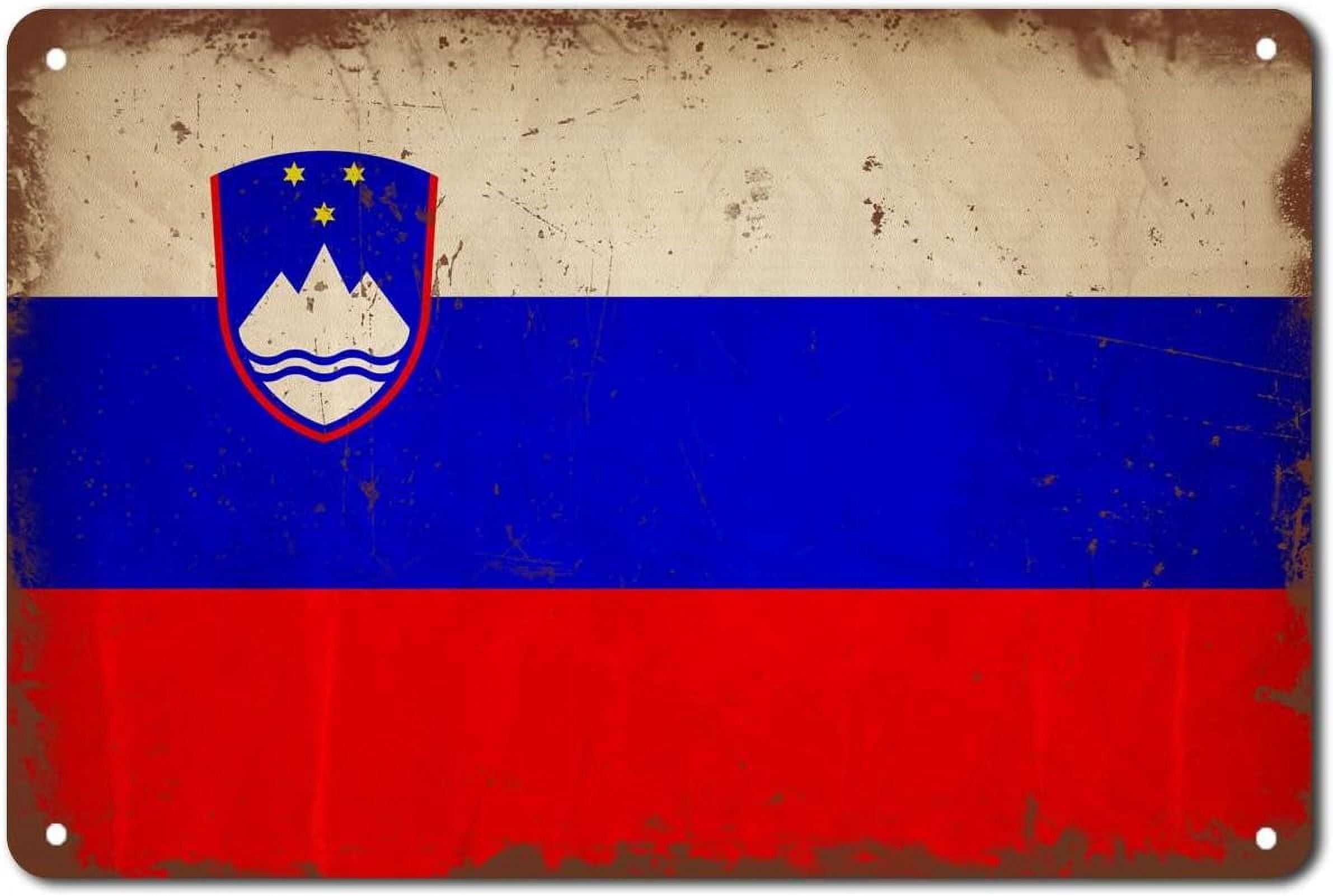 Tin Metal Country Signs The European Country Flags of Slovenia Original ...