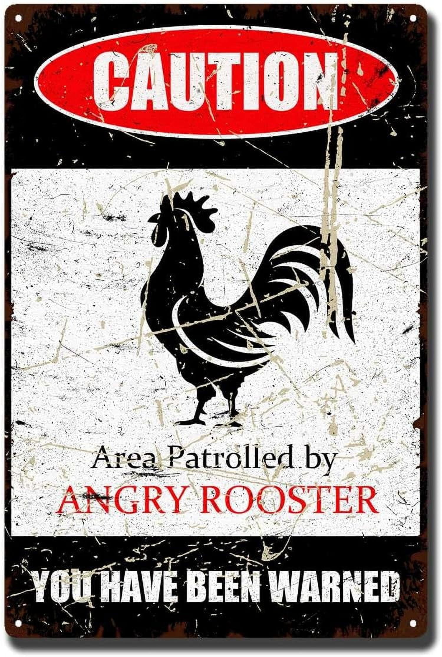 Tin Metal Signs Funny Chicken Coop Sign The Fluffy Butt Hut Last One In ...