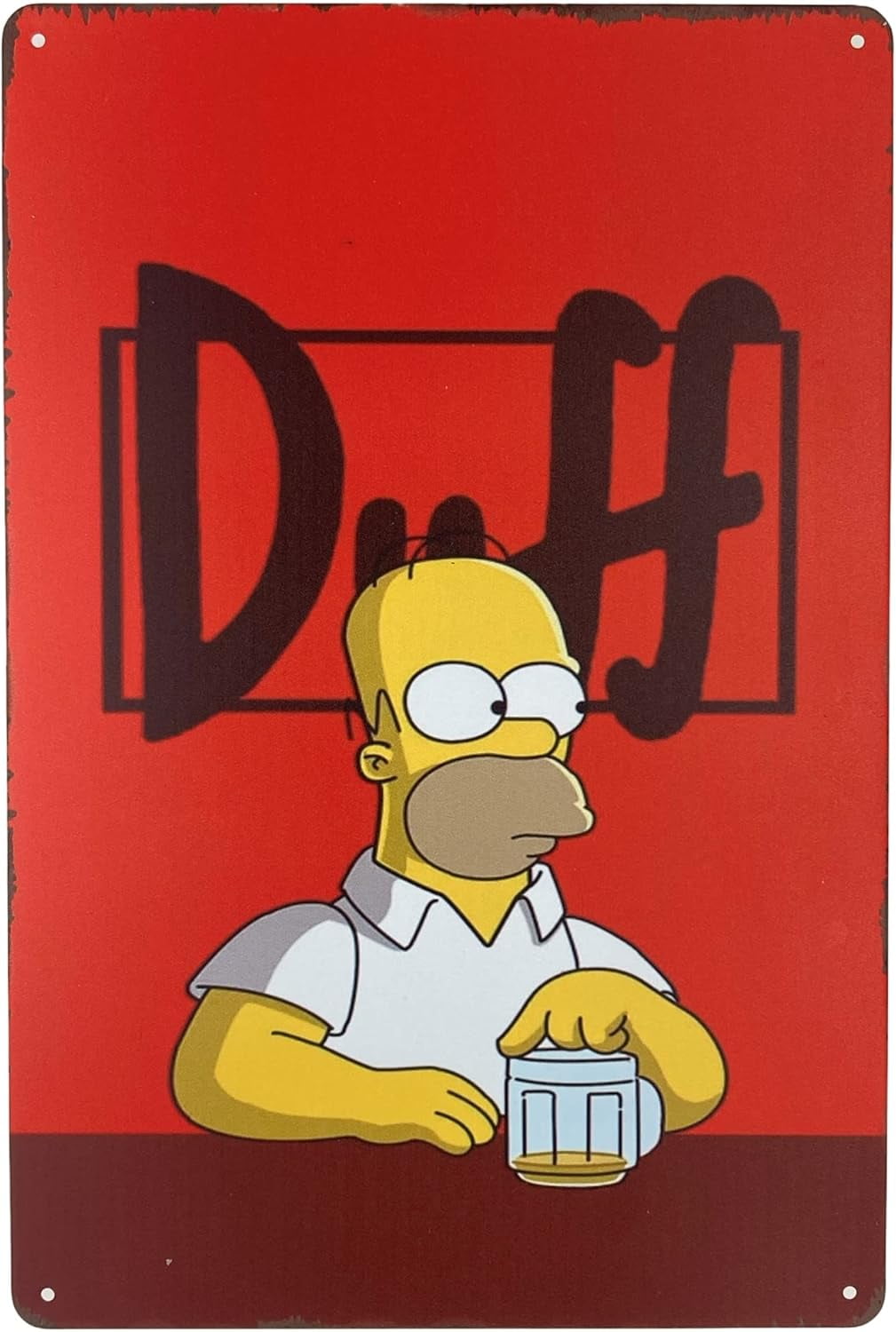 Tin Metal Wall Sign | Duff Beer with Homer Simpson 8 x 12 in. | Art ...