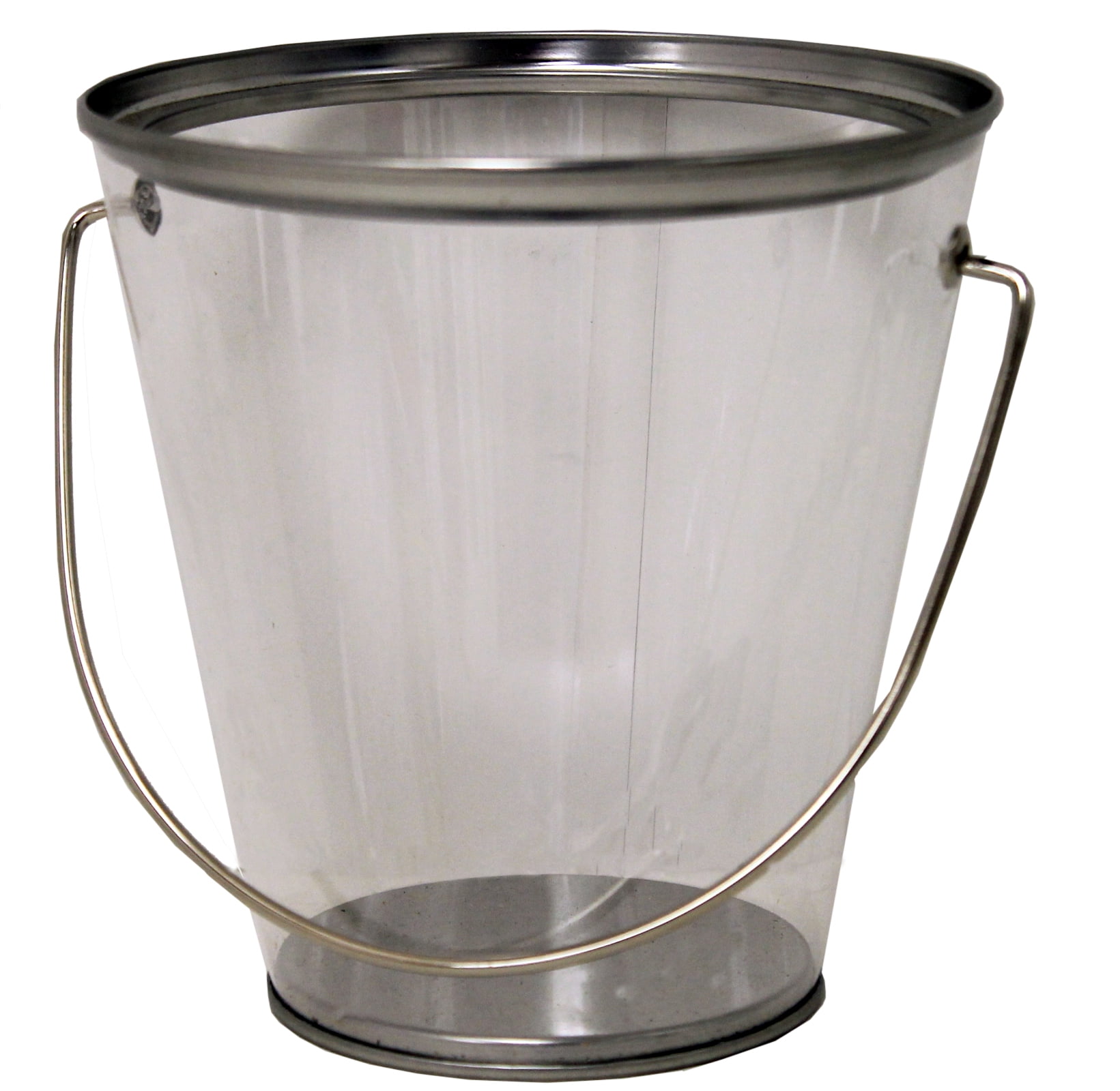Transparent Black Tin Pail with Handle, 4.6", by Way To Celebrate ...