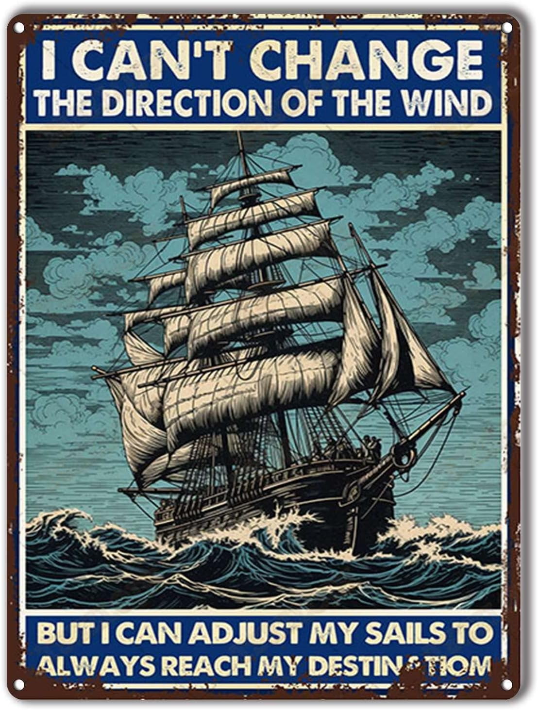 Tin Plaque Sailing Wall Art Nostalgic Sailor Sailing Gift Bar Signs ...