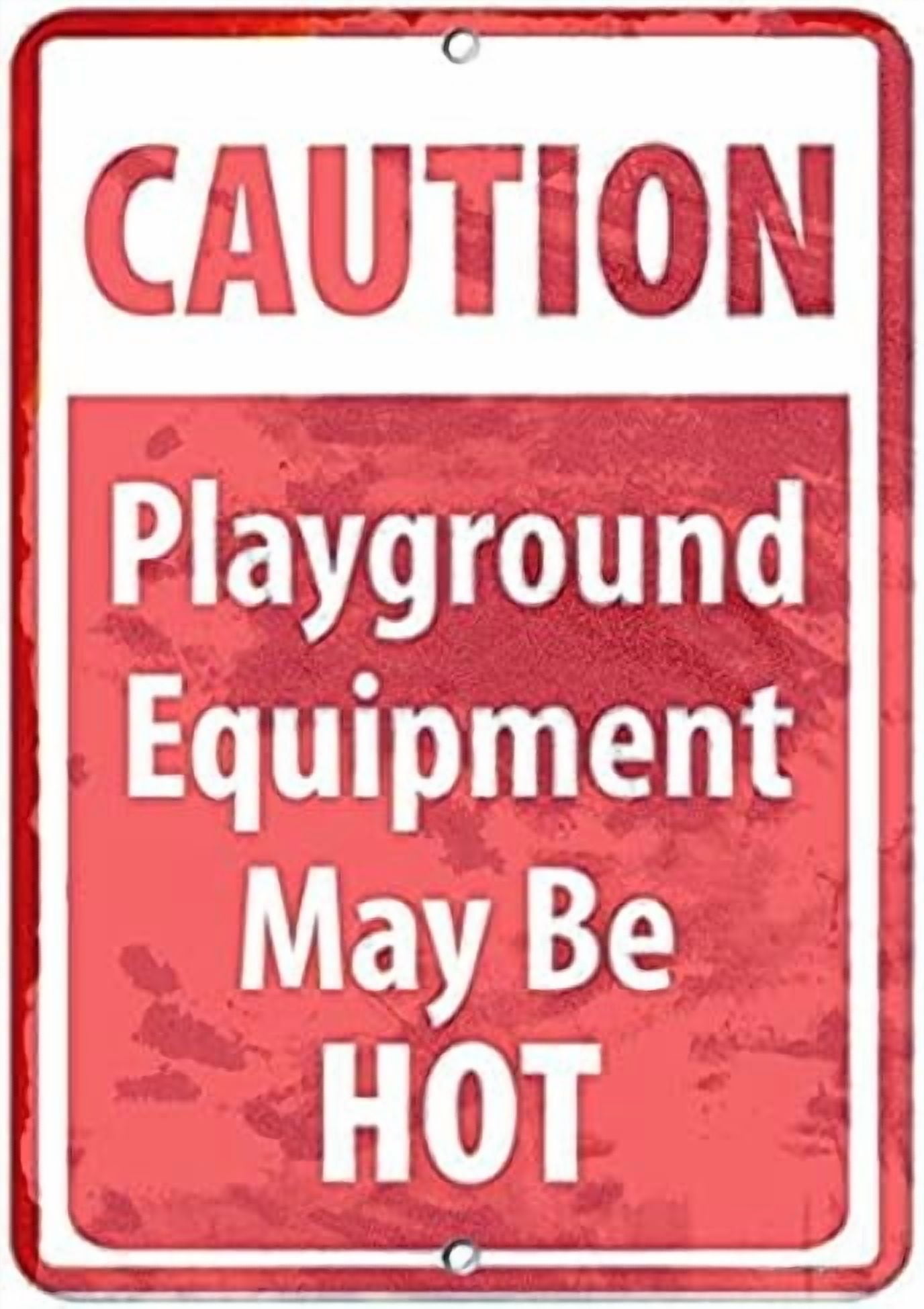 Tin Poster Metal Sign Deco 8x12 Inches Road S Caution Playground ...