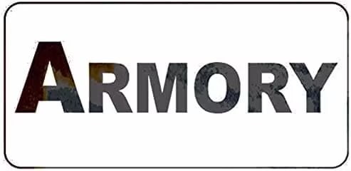 Tin Poster Metal Sign Warning 8x12 Inches Armory Black Retro Vintage ...