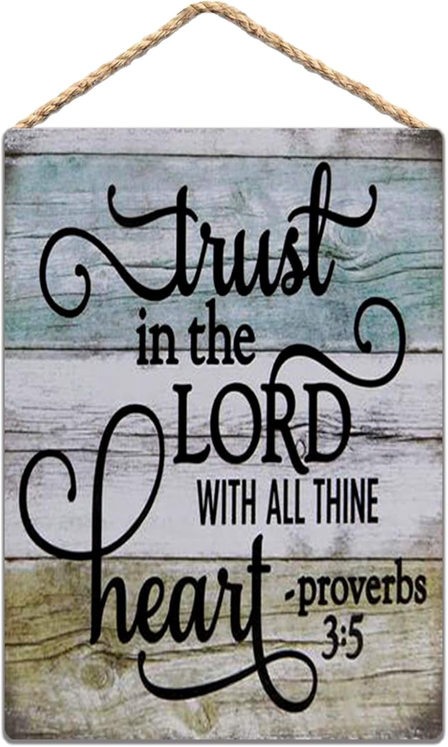 Tin Religious Sign Trust in The Lord with All Thine Heart Proverbs 3:5 ...