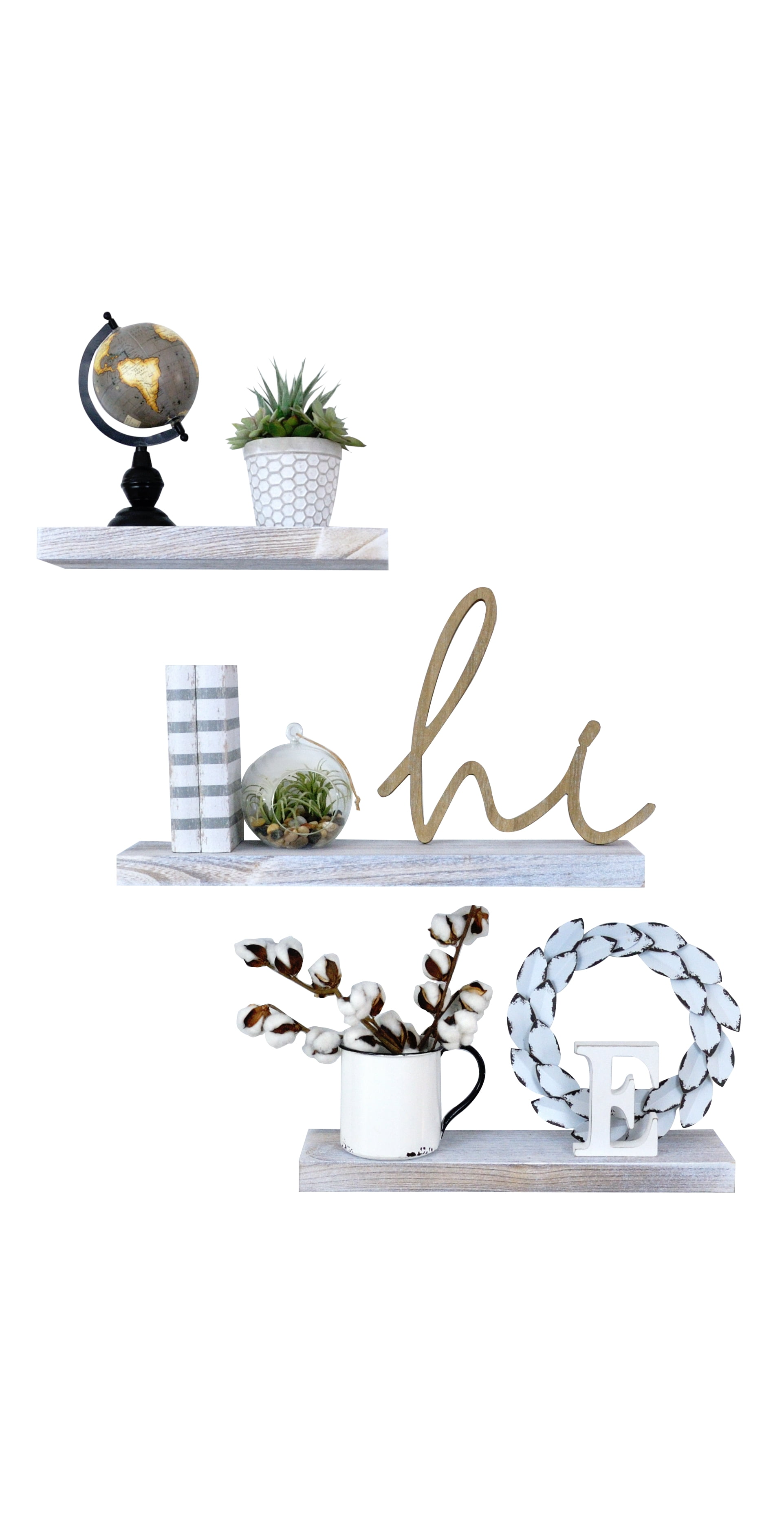 Tin Roof Designs Rustic Floating Shelves, Thick Wooden Shelves ...