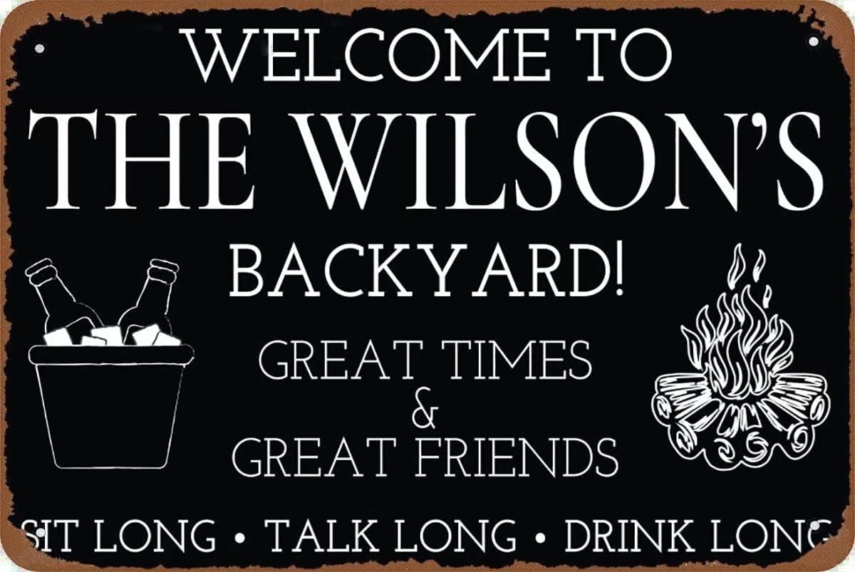 Tin Sign 12x16 Inch Classic Metal Tin Sign Family Backyard Sign Outdoor ...