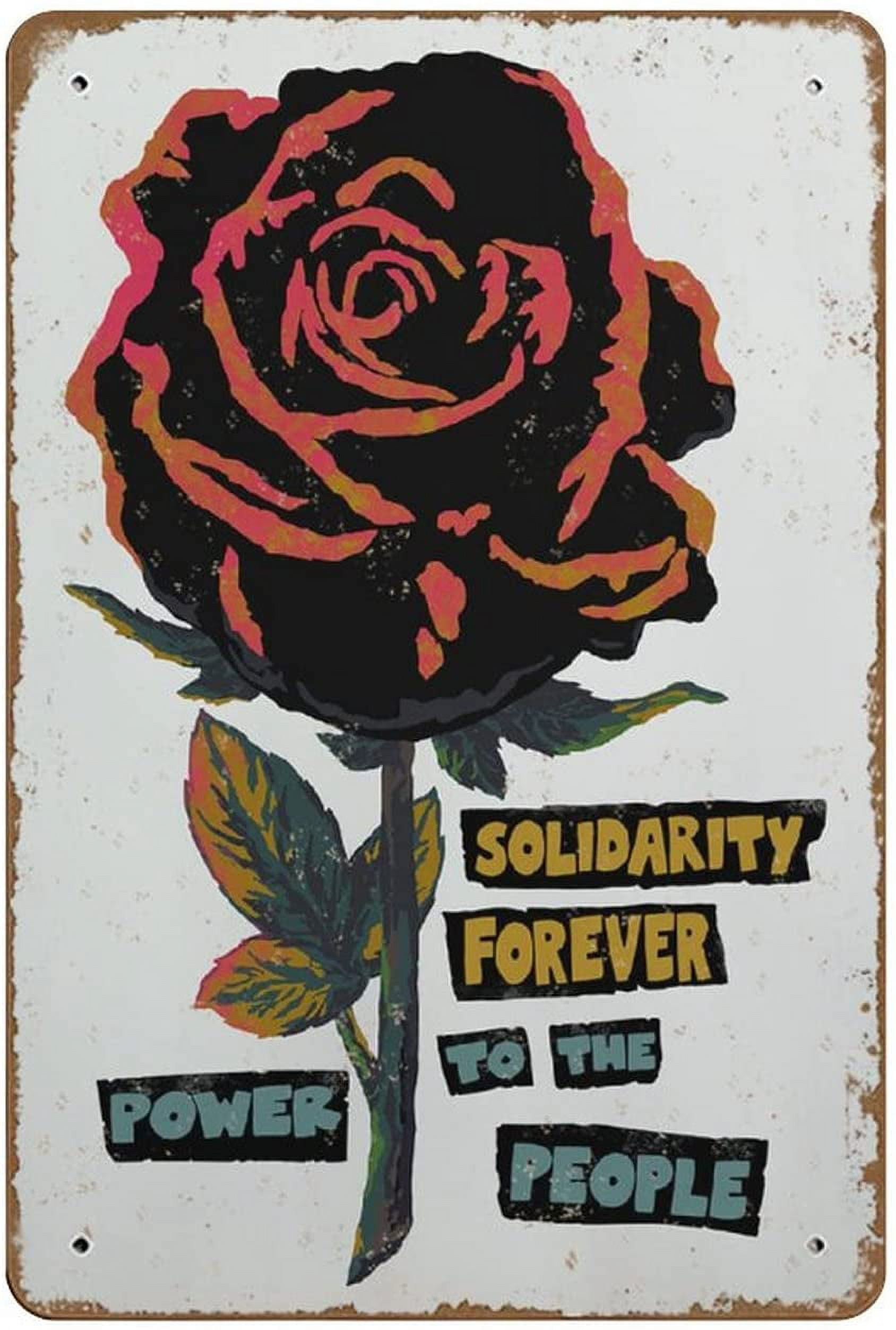 Tin Sign 12x16 Inch Classic Solidarity Forever Metal Tin Sign Leftist ...