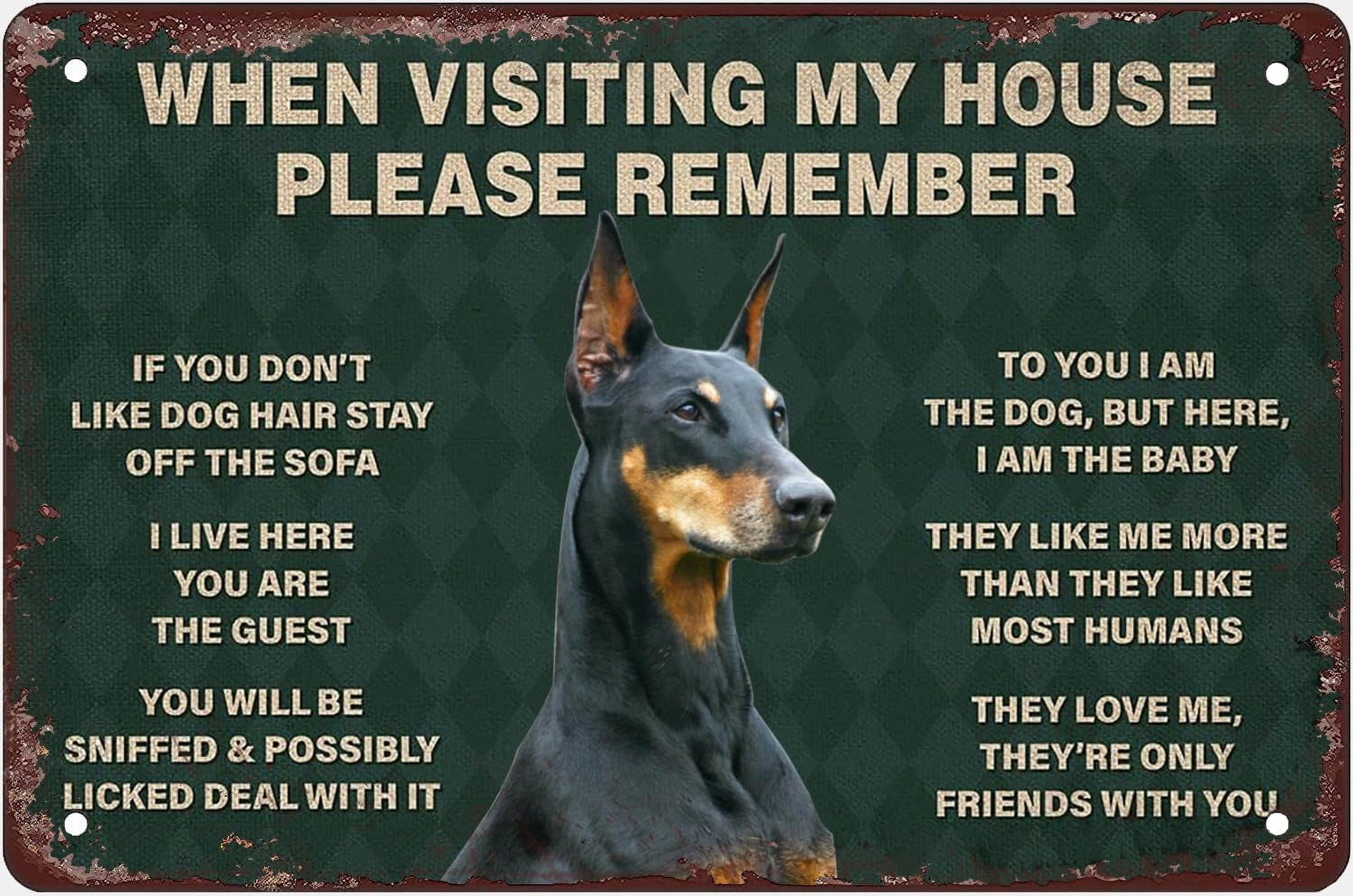 Tin Sign 12x16 Inch Dog When Visiting My House Please Remember Metal ...