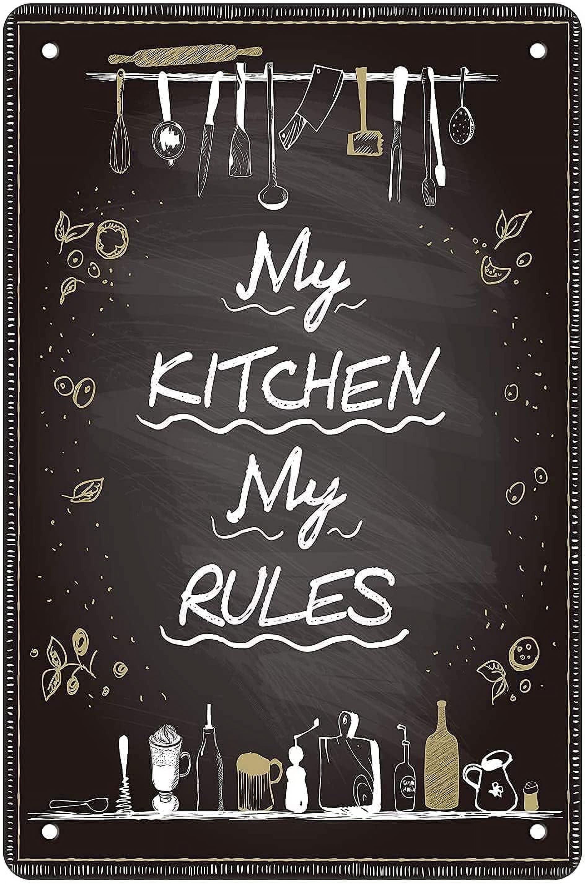 Tin Sign 12x16 Inch My Chicken My Rules Antique Tin Sign Rustic Wall ...
