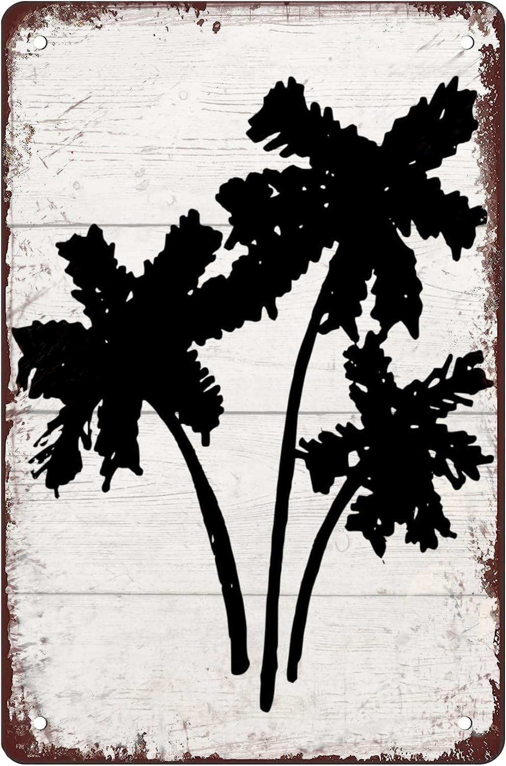 Tin Sign 12x16 Inch Palm Tree Tropical Beach Coconut Tree Palm Tree ...