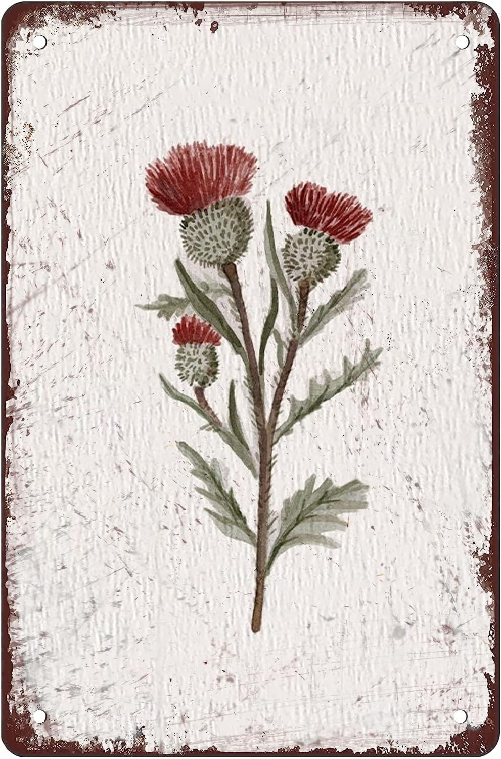 Tin Sign 12x16 Inch Scottish Thistle Tin Signs Retro Kitchen Posters ...