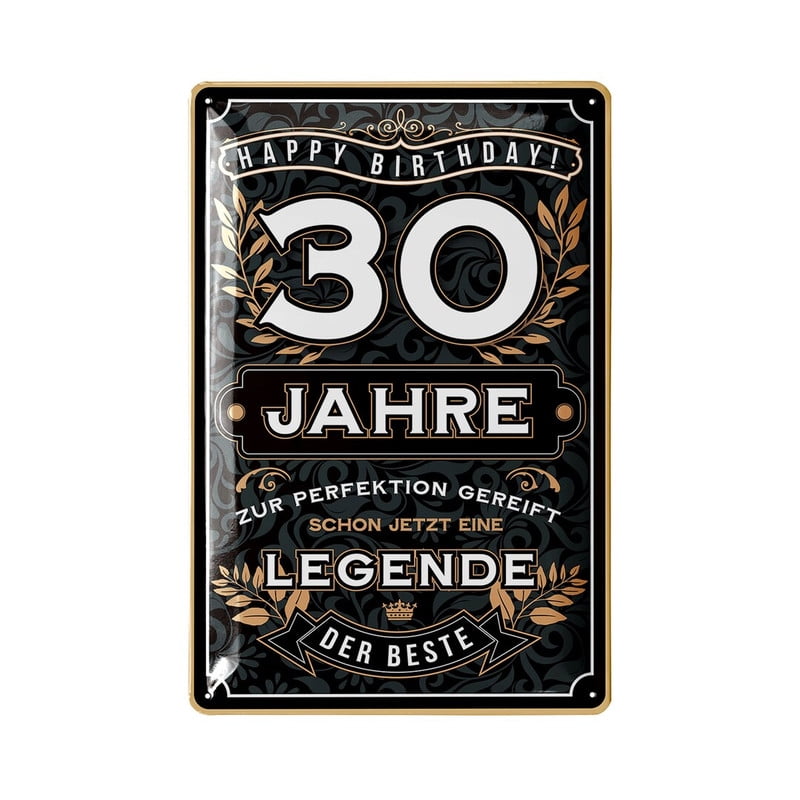 Tin Sign 30Th Birthday Sign, 30 Years Legend, Perfection Decoration ...