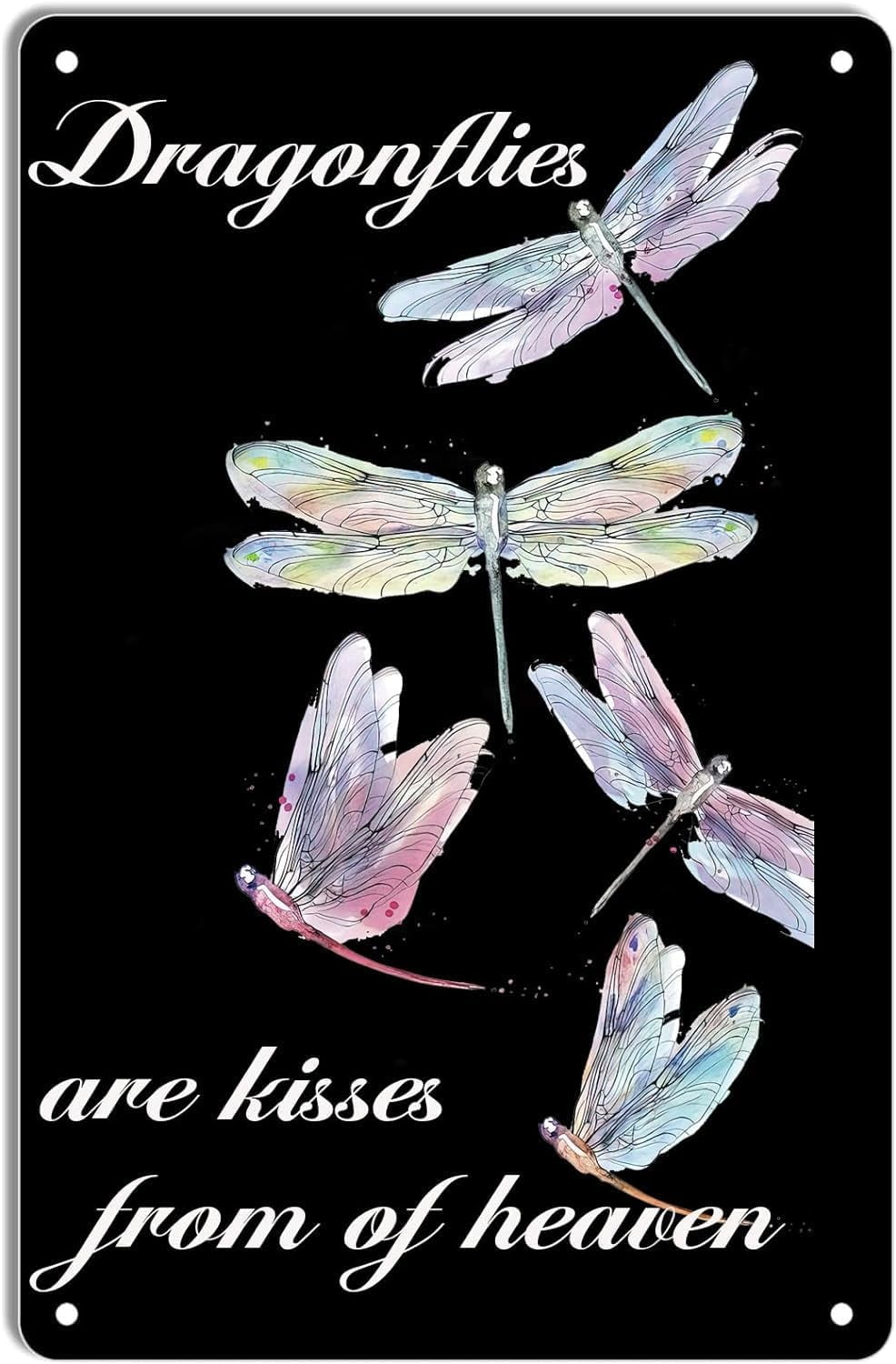 Tin Sign 5.5x8 Inch Dragonfly Vintage Metal Signs,Dragonflies Are ...