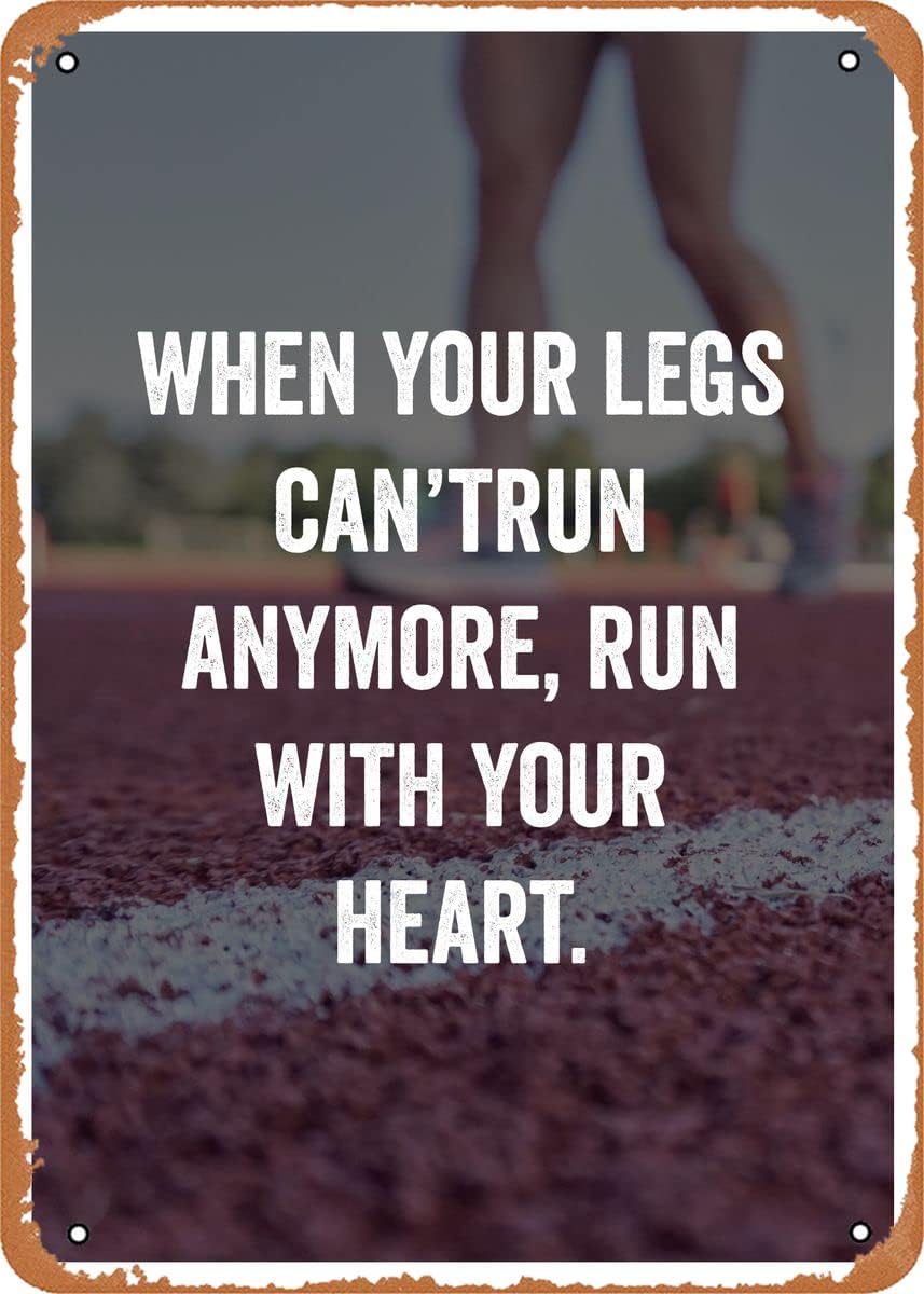 Tin Sign 5.5x8 Inch Running Motivation Metal Tin Sign In Running ...