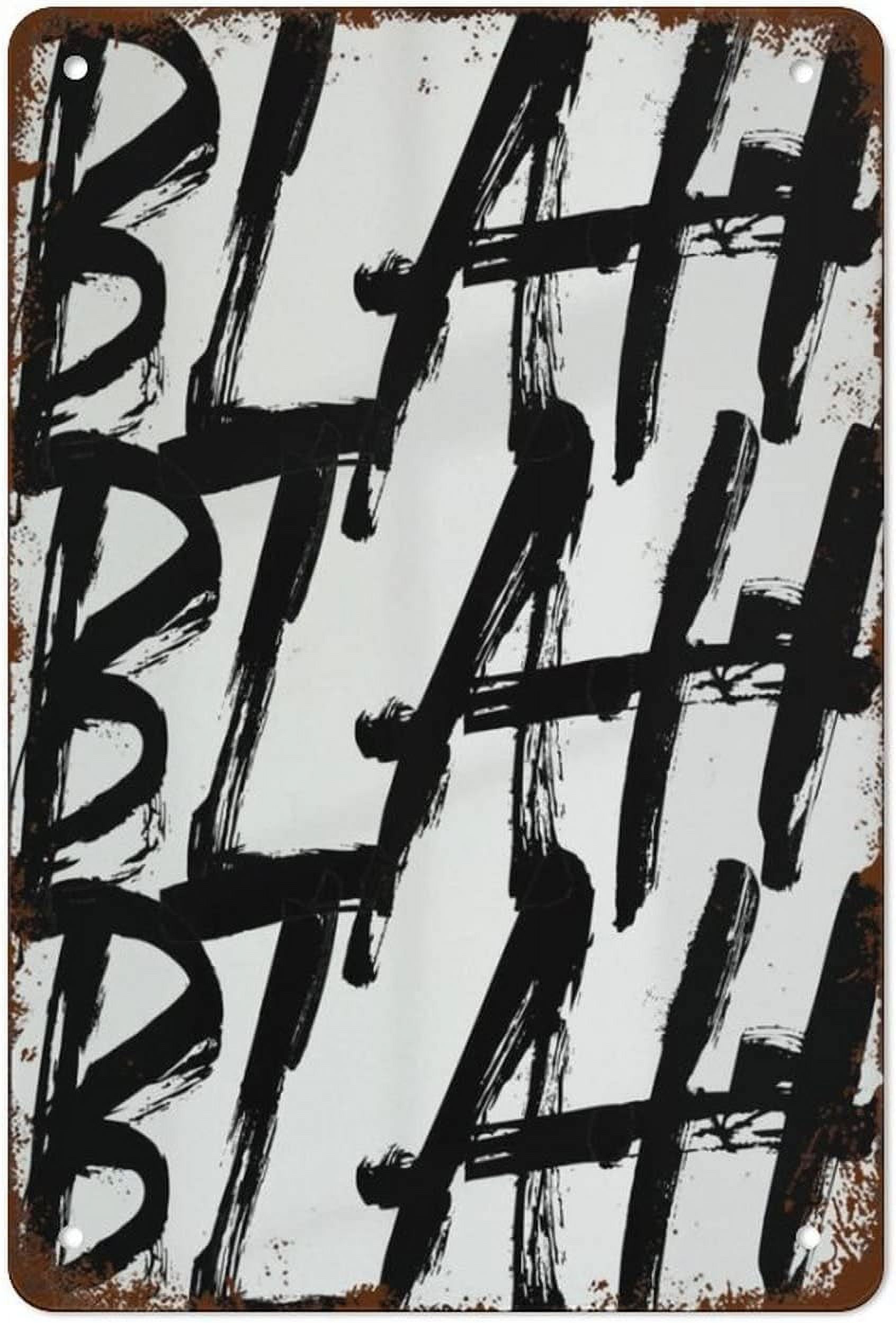 Tin Sign 8x12 Inch Blah Blah Blah The Snuts Poster The Snuts Lyric ...