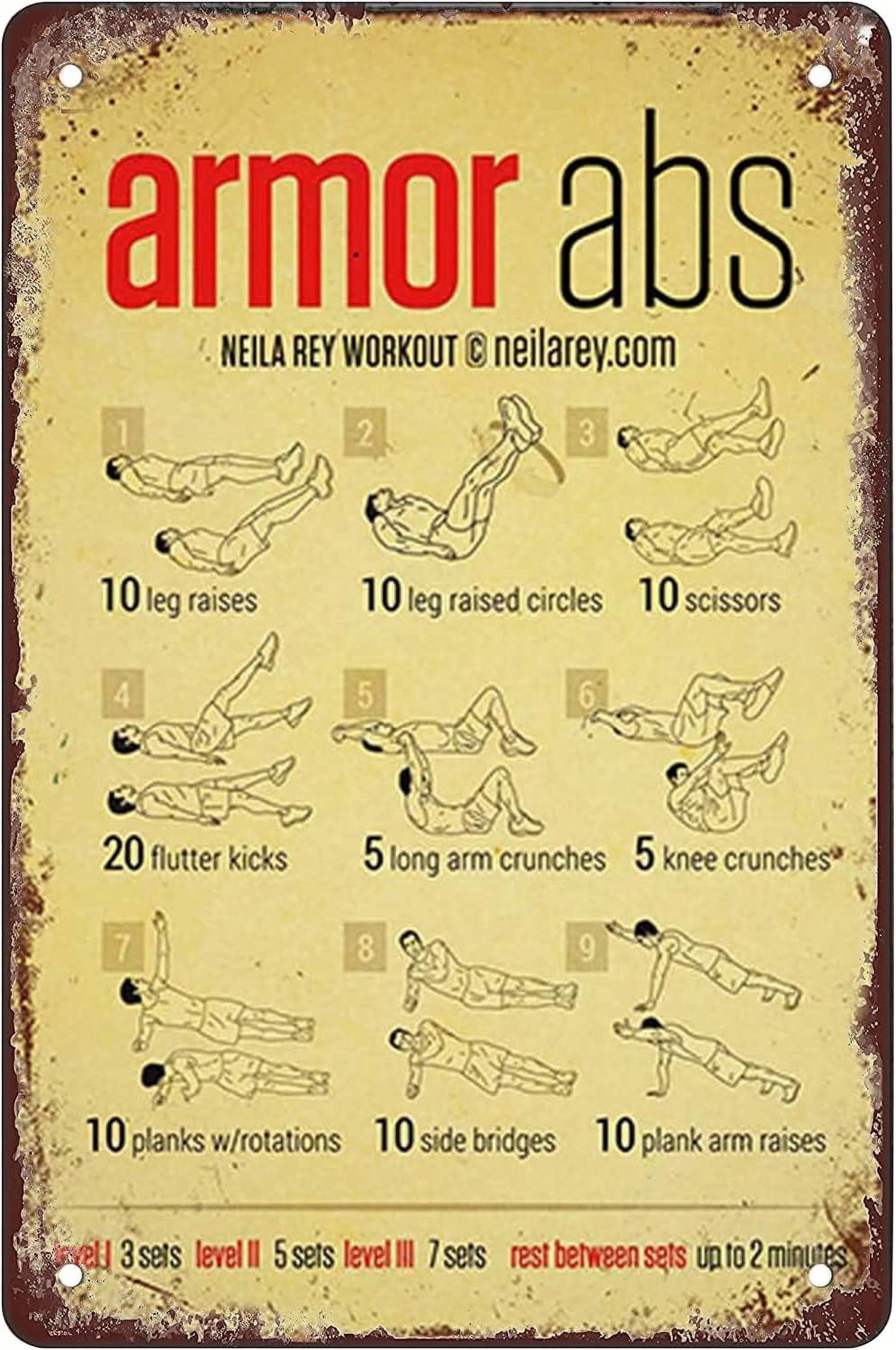 Tin Sign 8x12 Inch Funny Armor Abs Metal Tin Sign Funny Novelty Metal ...