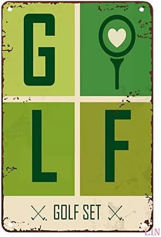Tin Sign 8x12 Inch Golf Metal Signs For Outdoors Golf Poster Golf Set ...