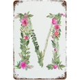 Tin Sign 8x12 Inch Initial Letter M Wall Letters Nursery Letters Iron ...