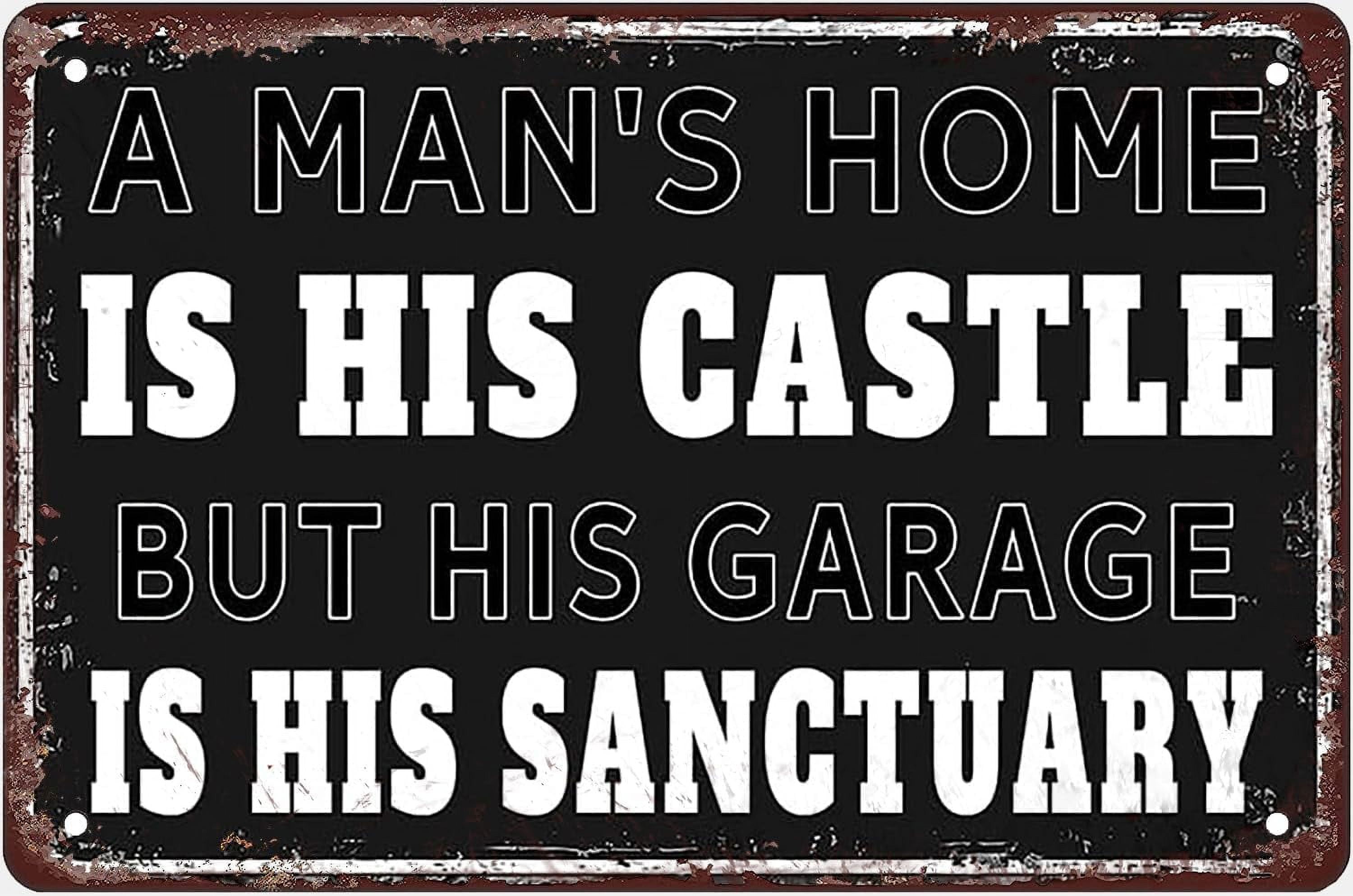 Tin Sign 8x12 Inch Man Cave Decor Vintage Garage Sign Funny Metal Tin ...