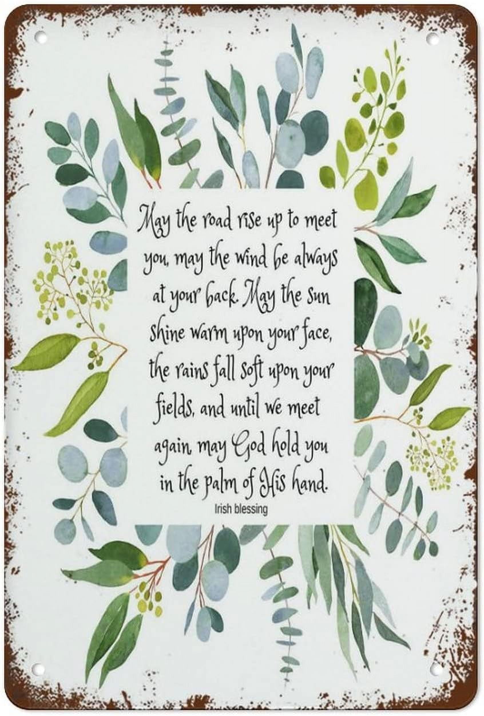 Tin Sign 8x12 Inch May The Road Rise Up to Meet You Irish Blessing ...