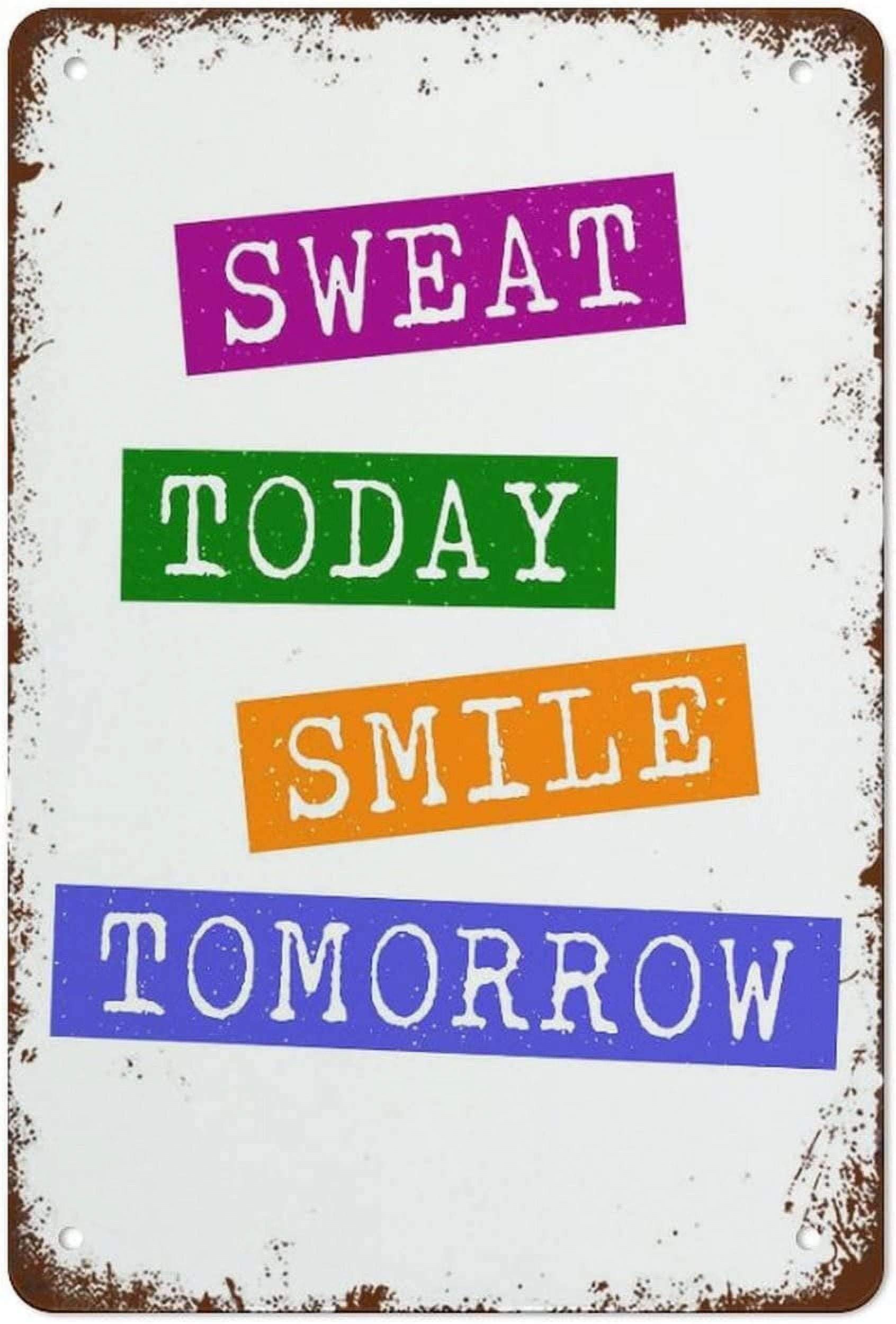 Tin Sign 8x12 Inch Metal Tin Sign Vintage Metal Signs Gym Sign Fitness ...