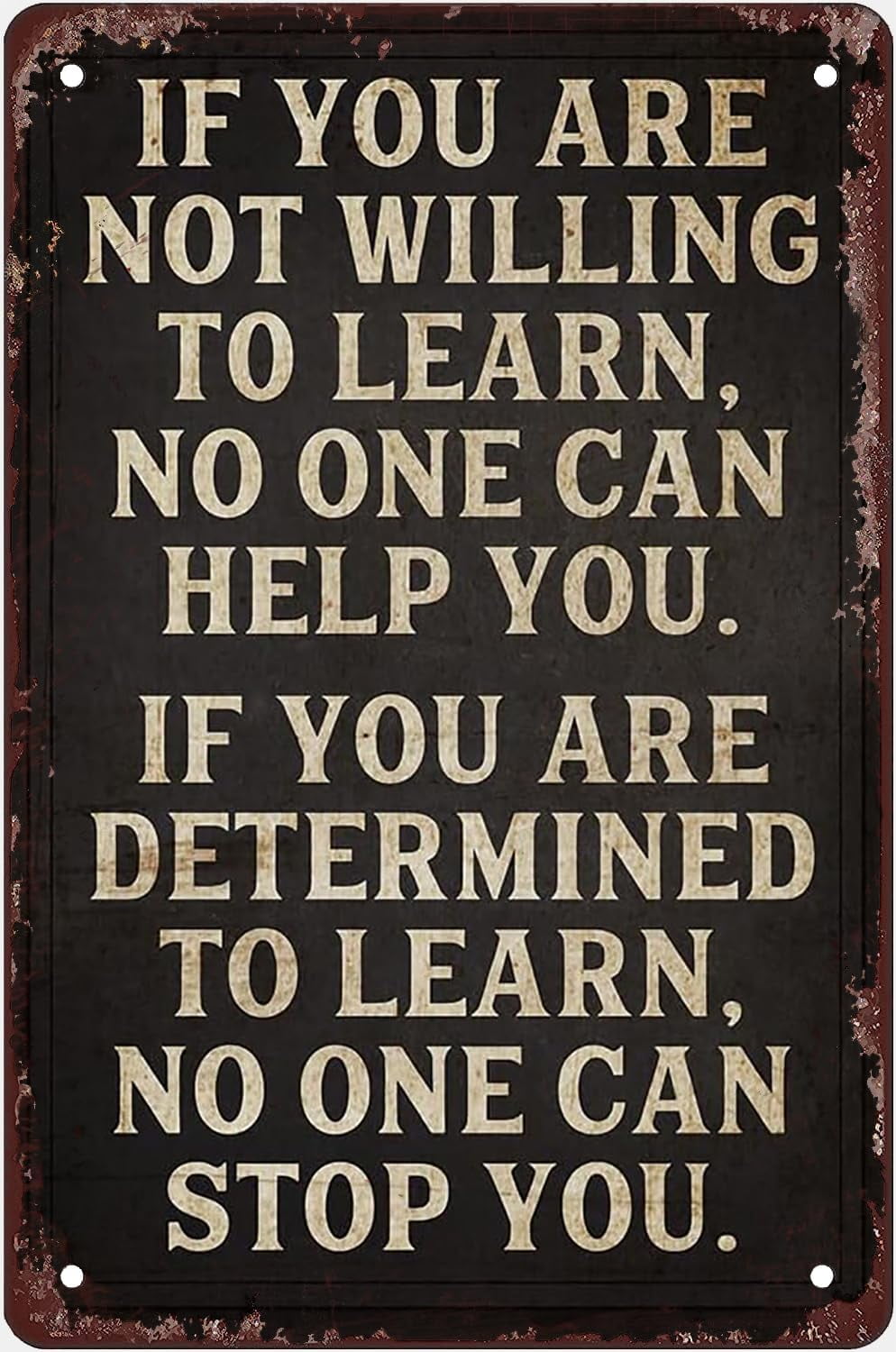 Tin Sign 8x12 Inch Motivational Wall Art Office Decor Office Signs ...
