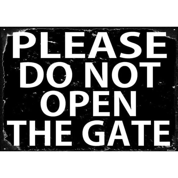 Tin Sign 8x12 Inch Please Do Not Block Walkway Green Backgound Metal ...