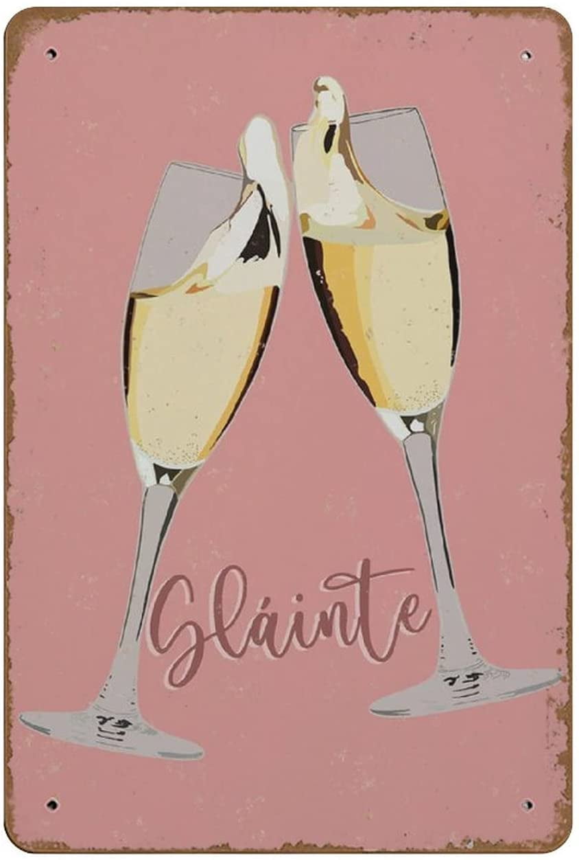 Tin Sign 8x12 Inch SláInte Cheers Prosecco Champagne Print Gift Art ...