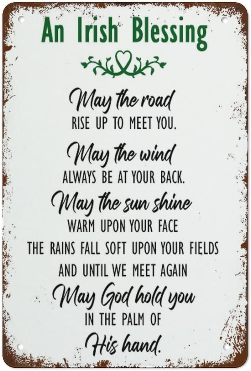 Tin Sign 8x12 Inch St Patrick's Day Irish Blessing Wall Art May The ...