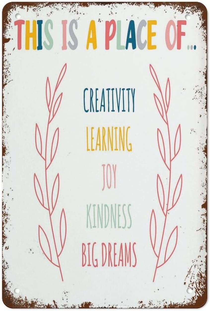 Tin Sign 8x12 Inch This Is A Place Of Creativity Retro Metal Signs ...