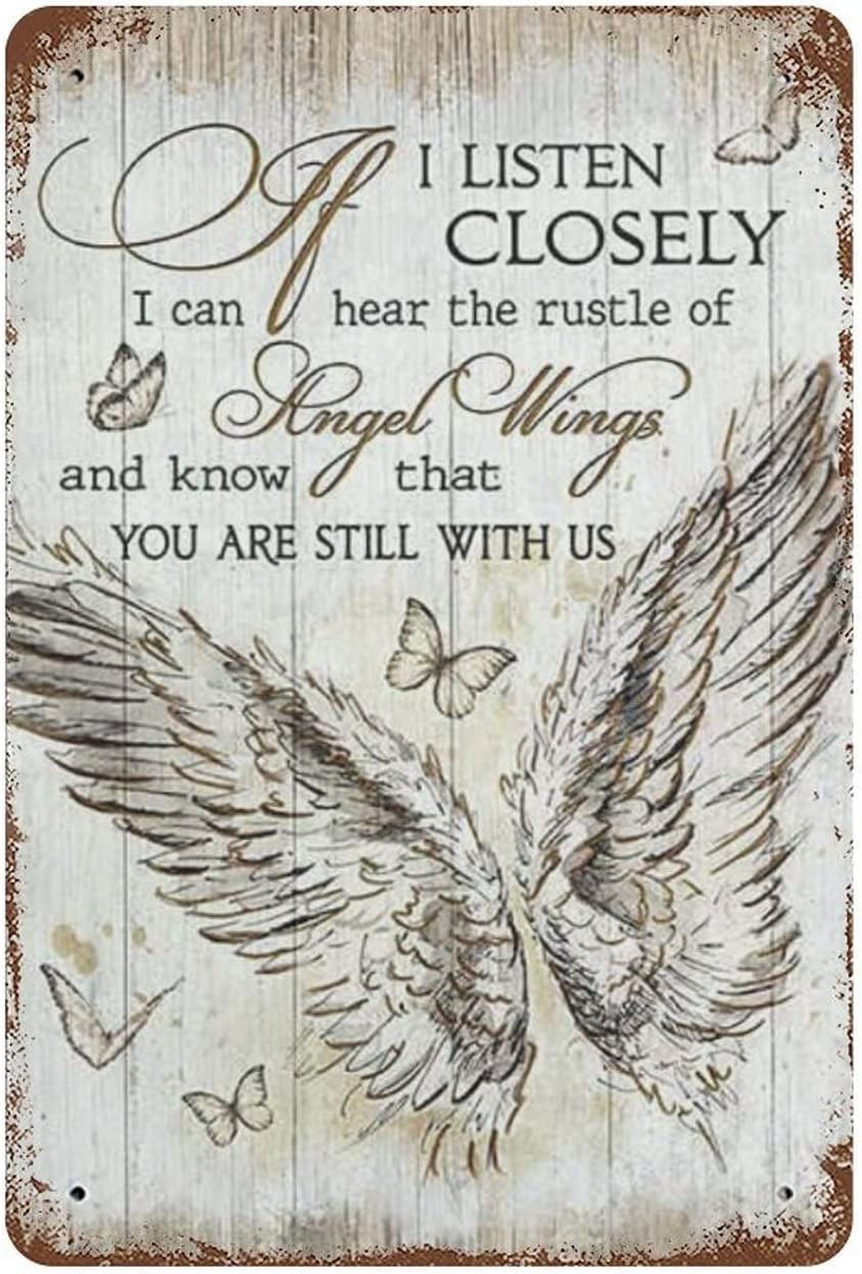 Tin Sign 8x12 Inch Vintage Butterfly The Rustle Of Angel Wings You Are ...