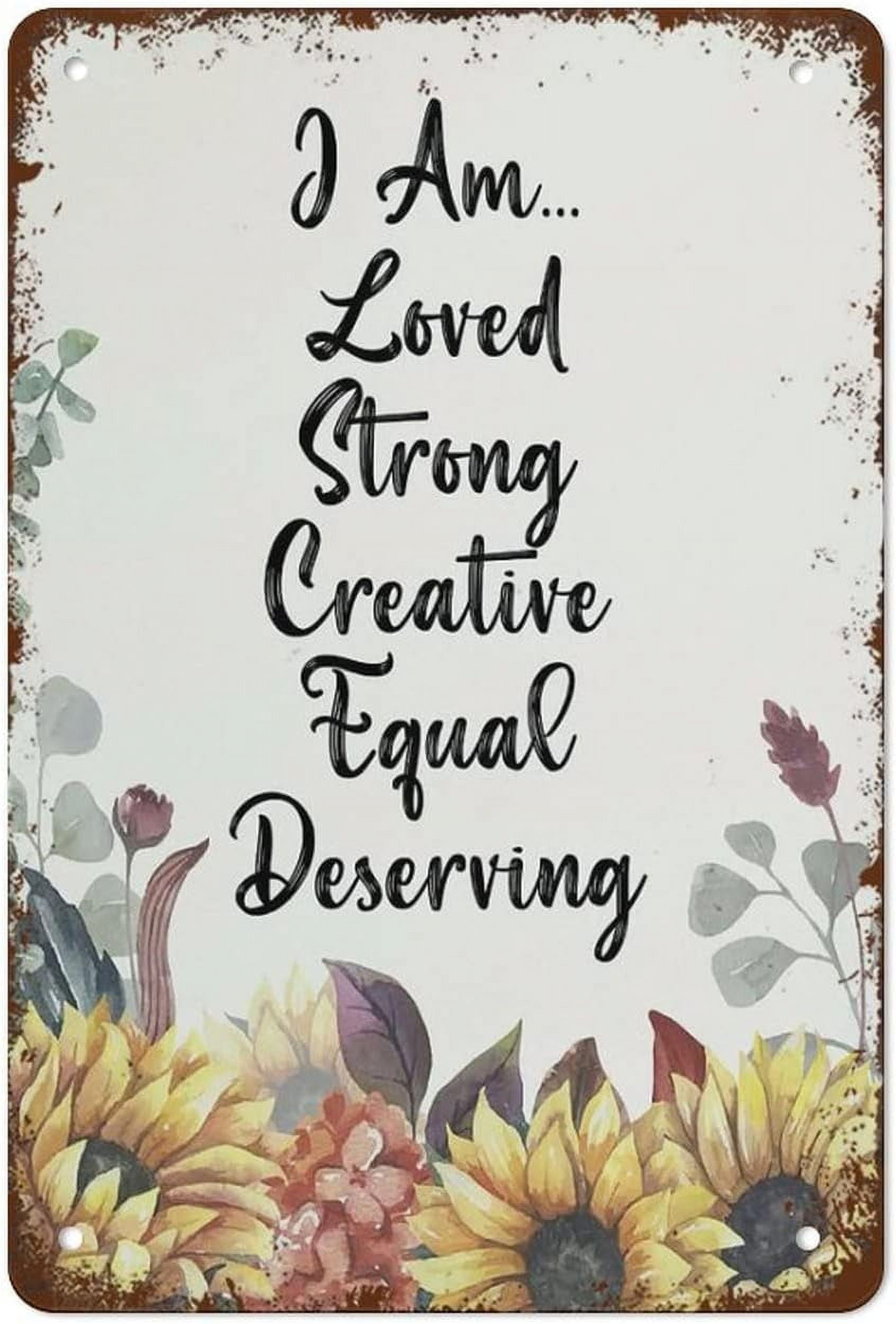 Tin Sign 8x12 Inch Vintage Tin Signs Wall Art Decor I Am Wall Art ...