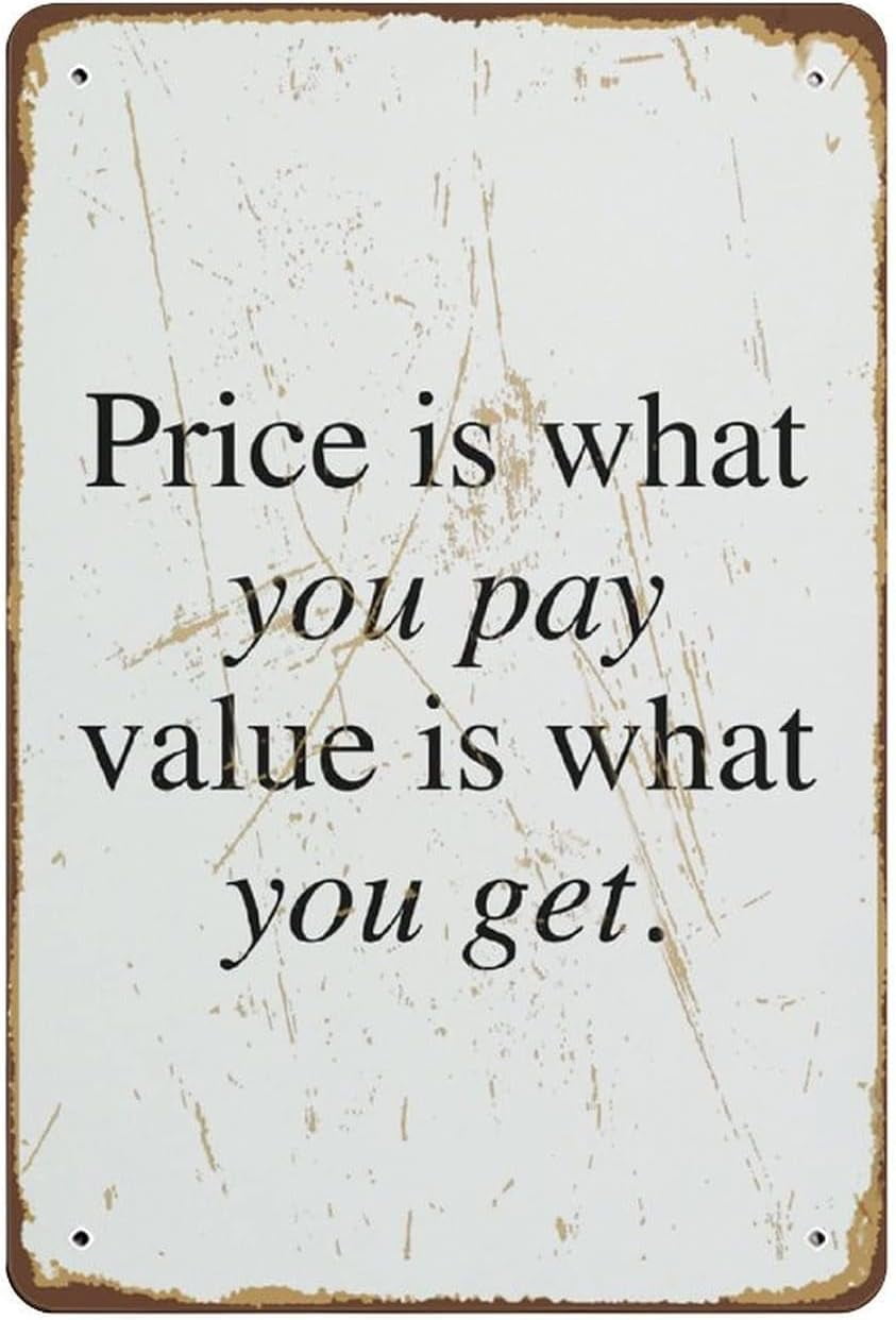 Tin Sign 8x12 Inch Warren Buffett Quote Office Wall Art Home Prints ...