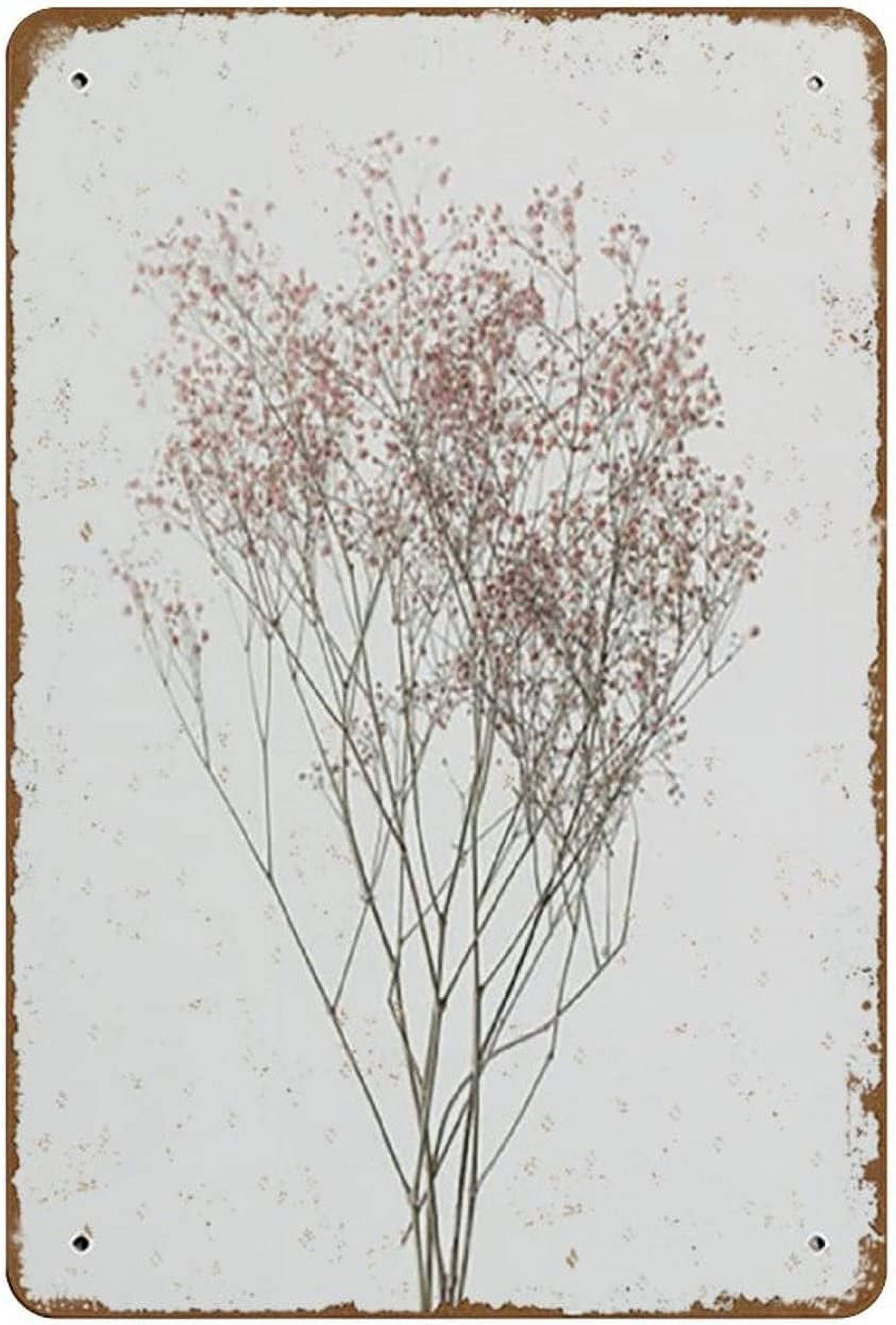 Tin Sign 8x12 Inch Wildflowers Dried Flowers Retro Tin Signs Plaque Bar ...