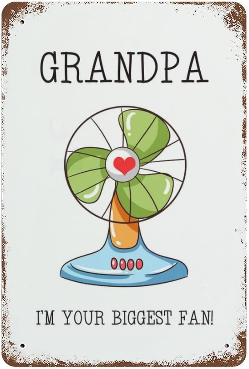 Tin Sign 8x5.5 Inch Father's Day For Grandpa Tin Signs Retro Poster ...