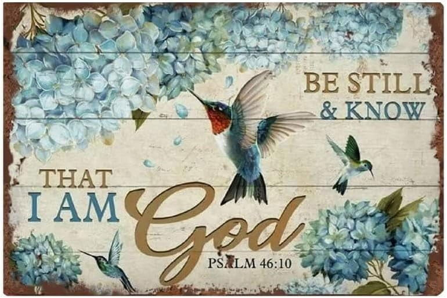 Tin Sign 8x5.5 Inch Hummingbird Keep Still Tin Sign Wall Art Home Decor ...